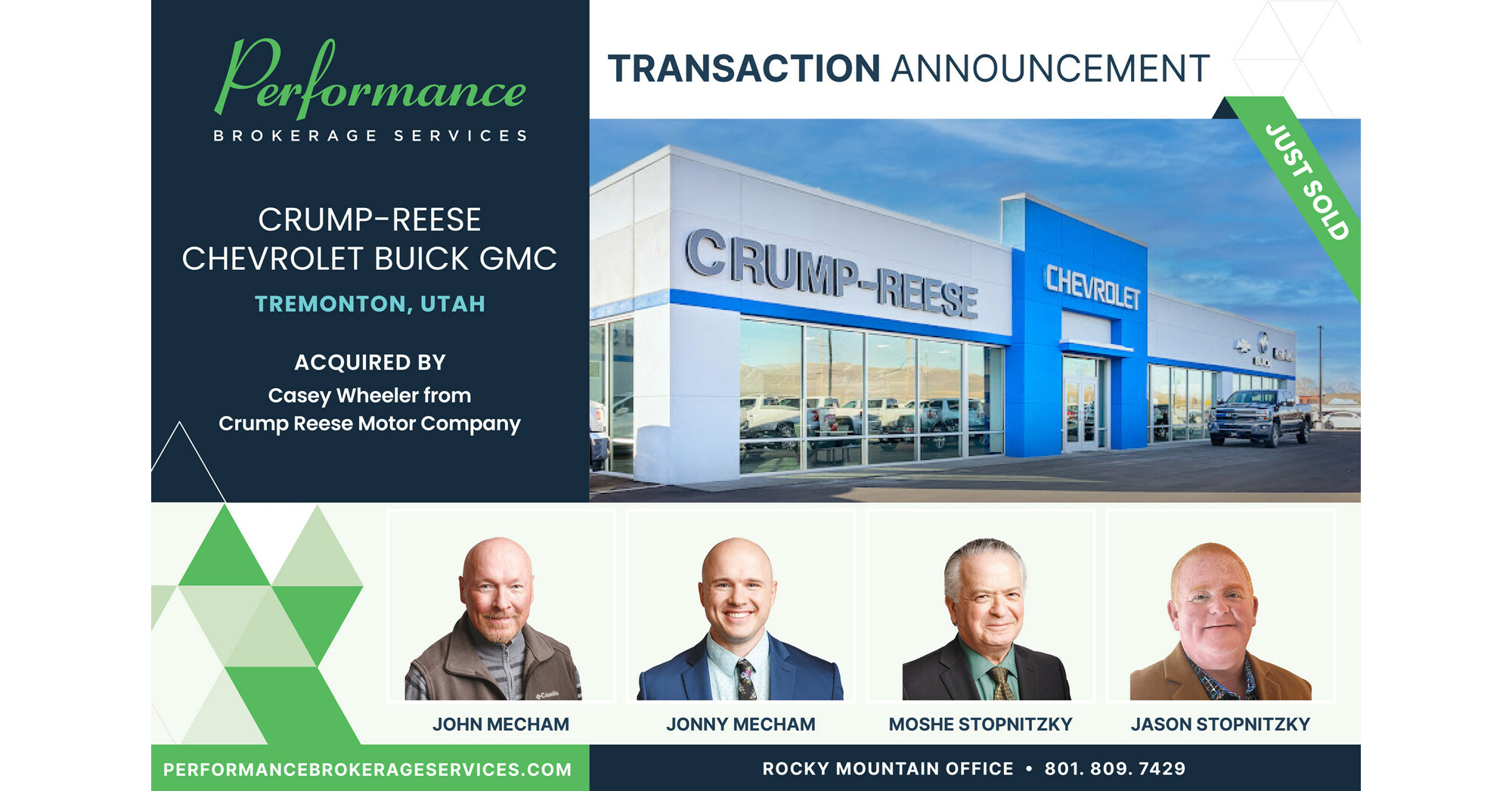 Performance Brokerage Services Advises on the Sale of Crump Reese Motor ...