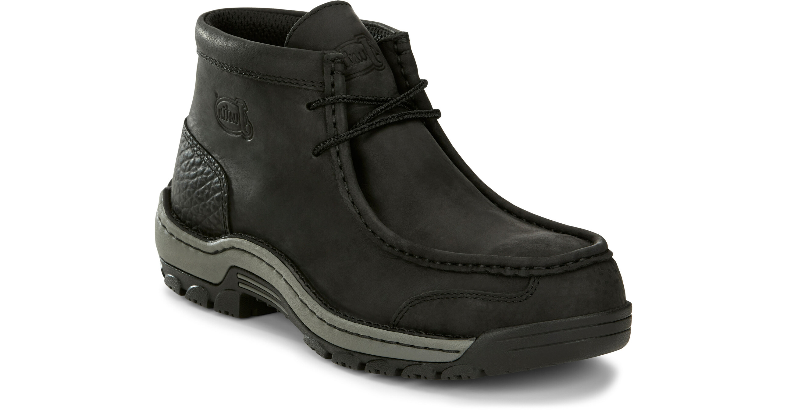 Introducing the All-New Crafton 4" Alloy Mocc Toe Work Shoe from Justin ...