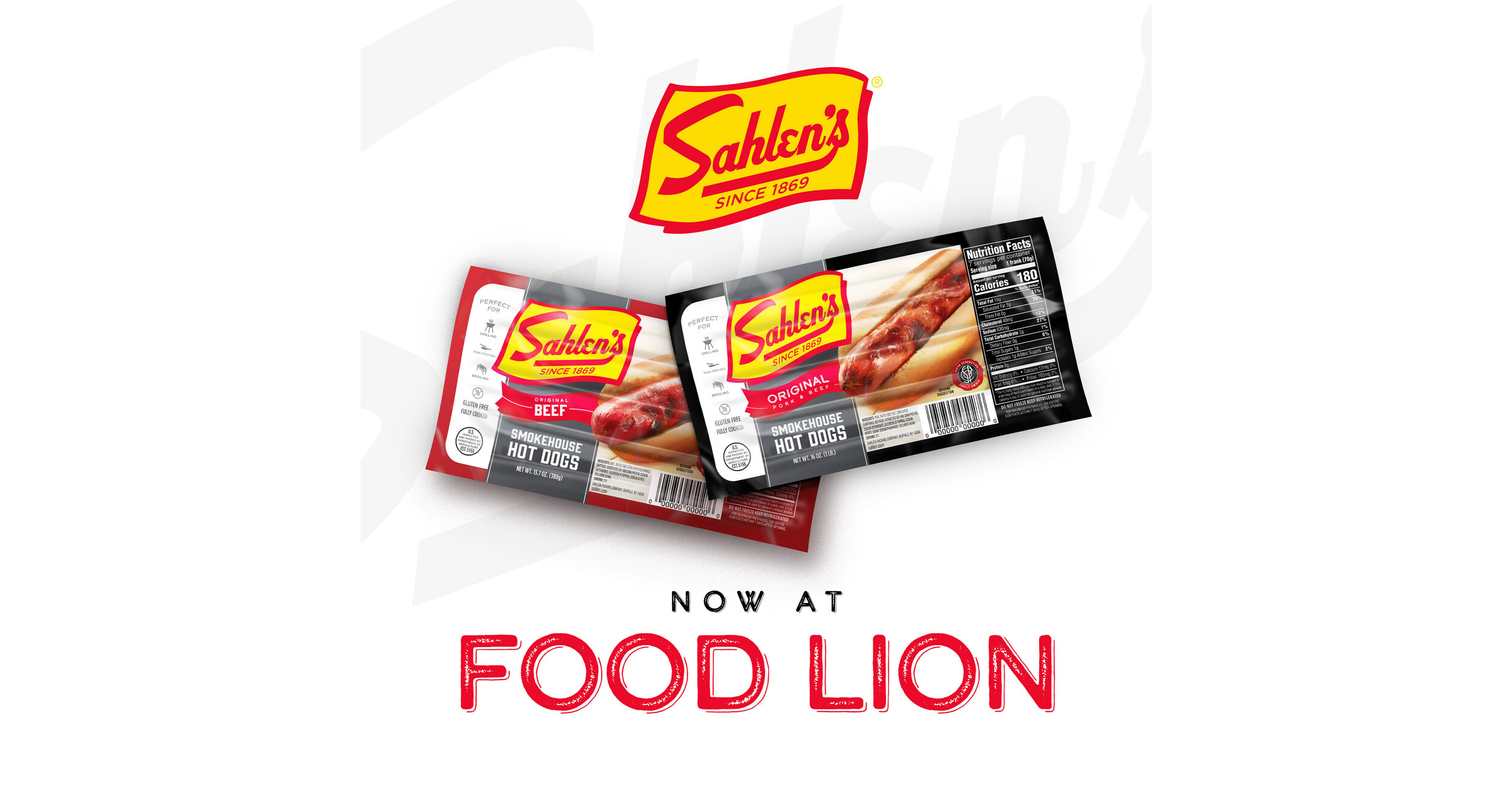 Sahlen's® Tender Casing Smokehouse Hot Dogs Now Available at Food Lion