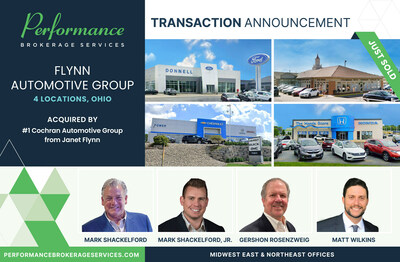 Performance Brokerage Services Advises on the Sale of Flynn Automotive ...