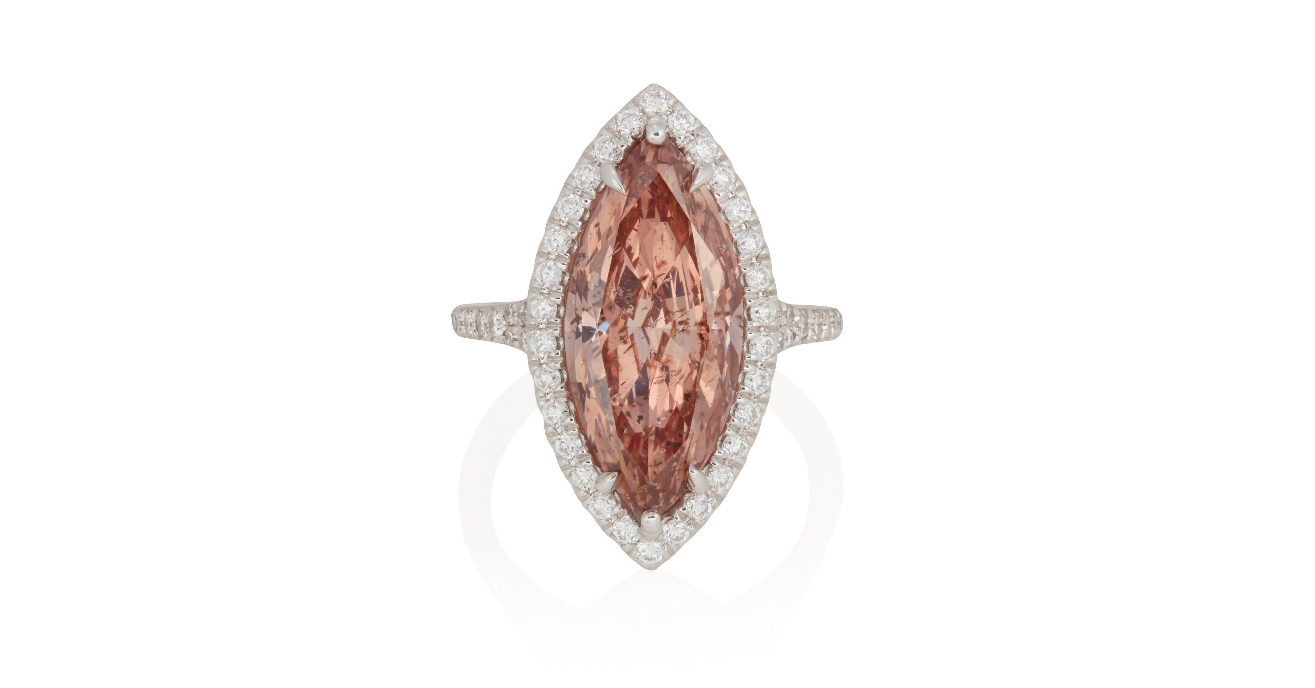 A 5 carat Fancy Intense Orangy-Pink diamond leads Moran's Fine Jewelry & Watches sale!