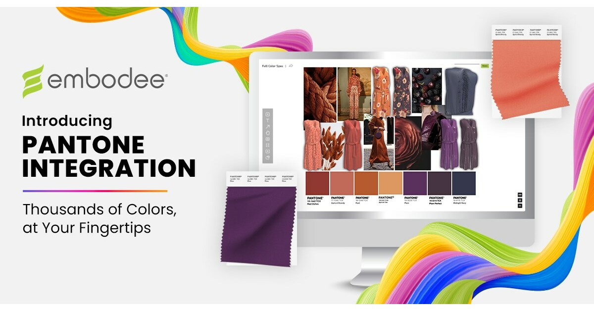 Now Available: Pantone® Matching System Integration for Embodee