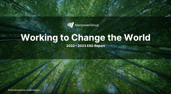 ManpowerGroup's Third Annual "Working to Change the World" ESG Report ...