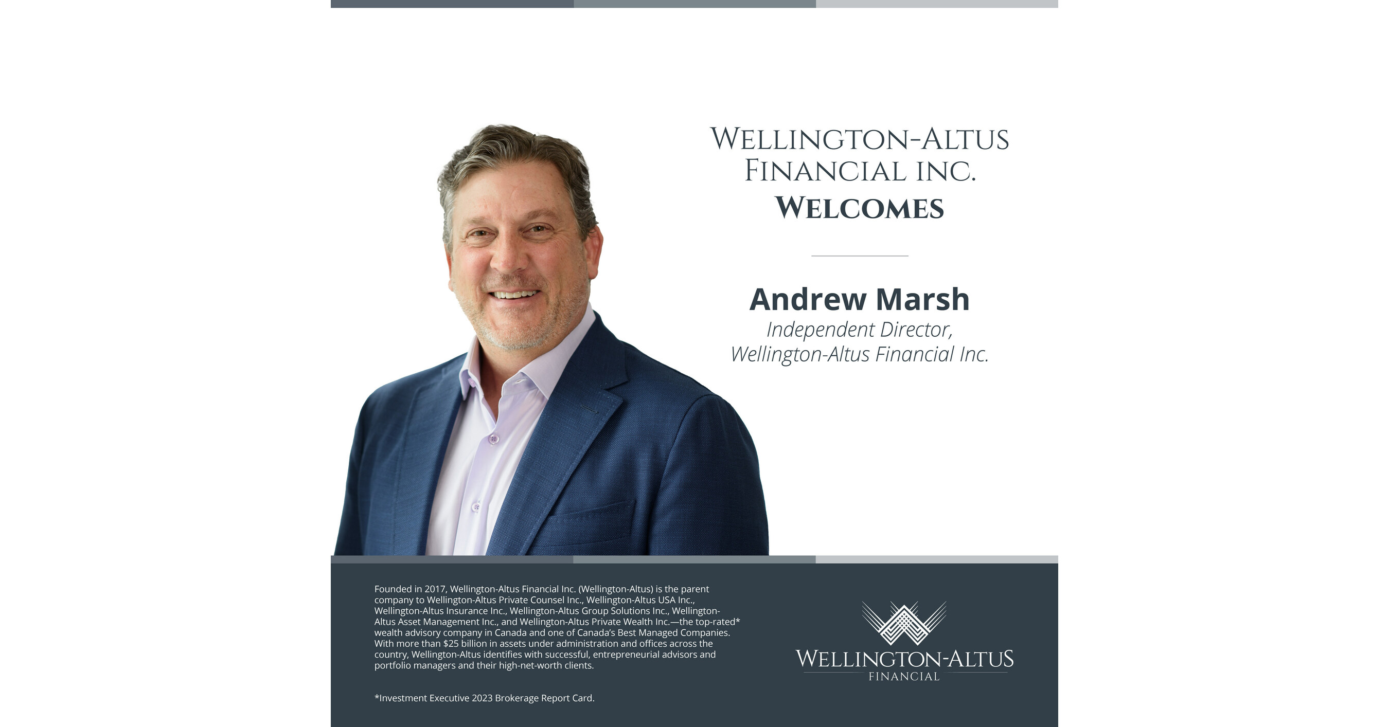 Industry Veteran Andrew Marsh Joins Wellington-Altus Board of Directors