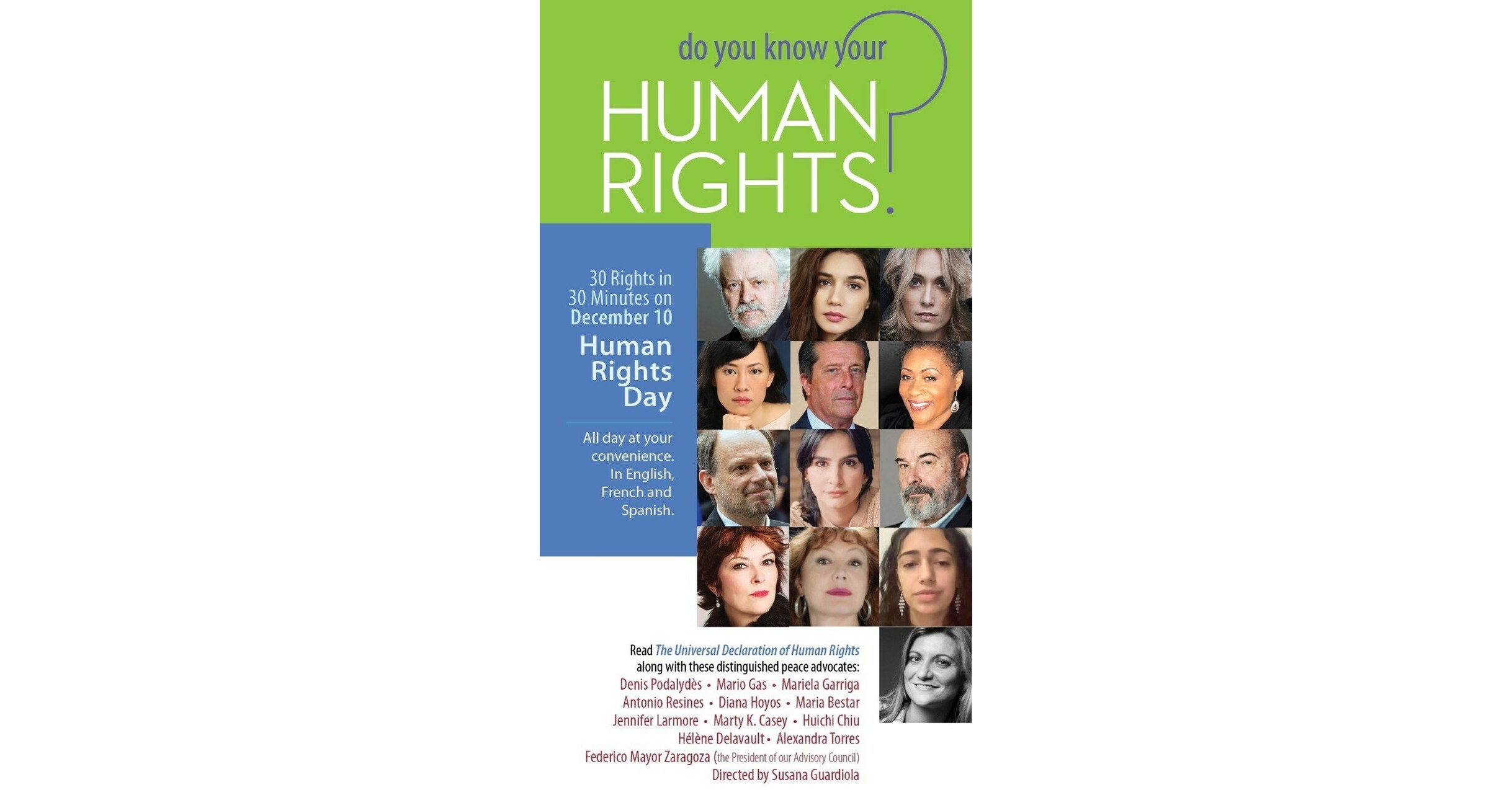 30 Rights in 30 Minutes - Global Celebs Salute Human Rights Sunday on Zoom