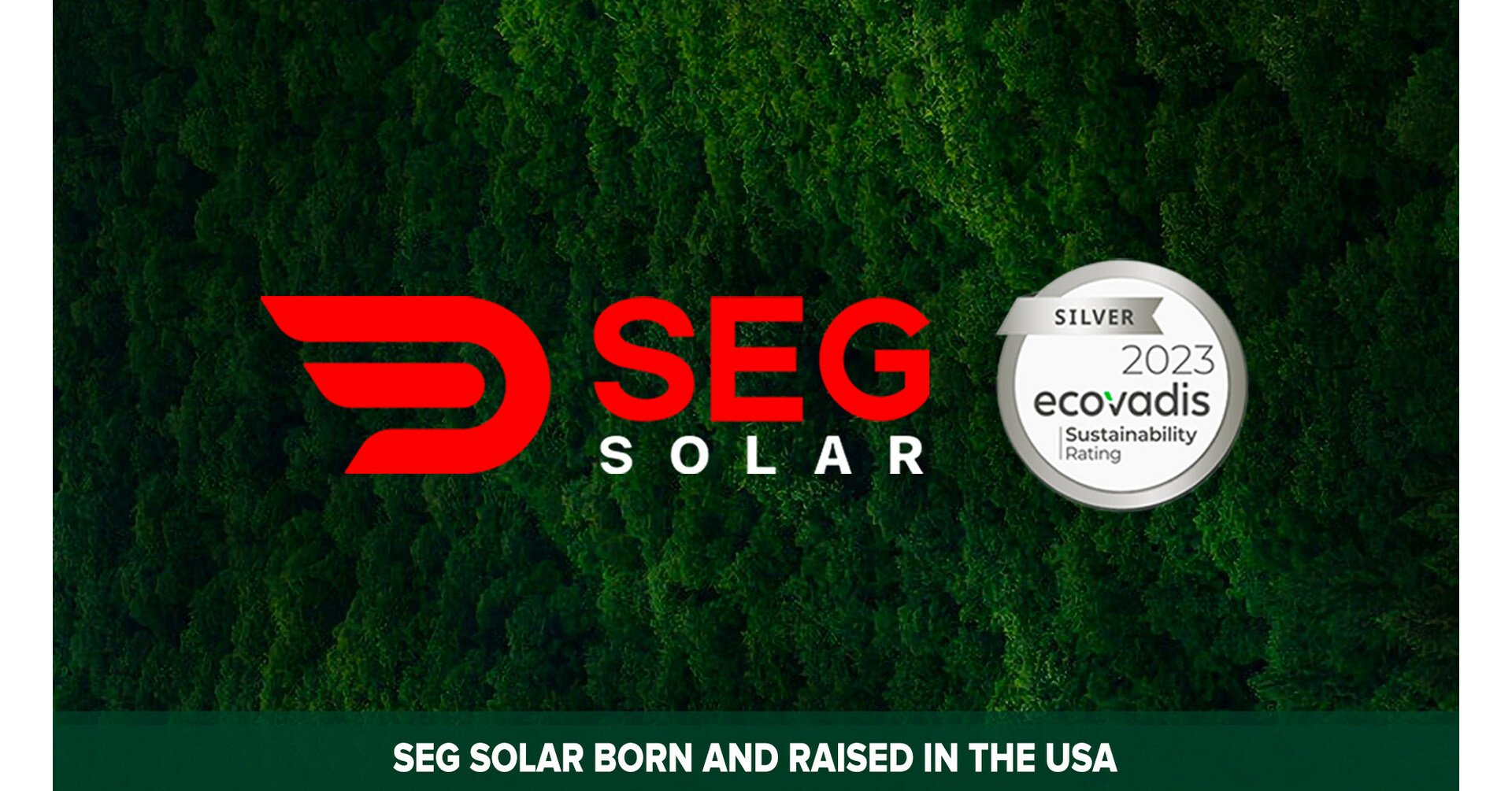 SEG Solar Awarded Silver Medal in EcoVadis CSR Rating