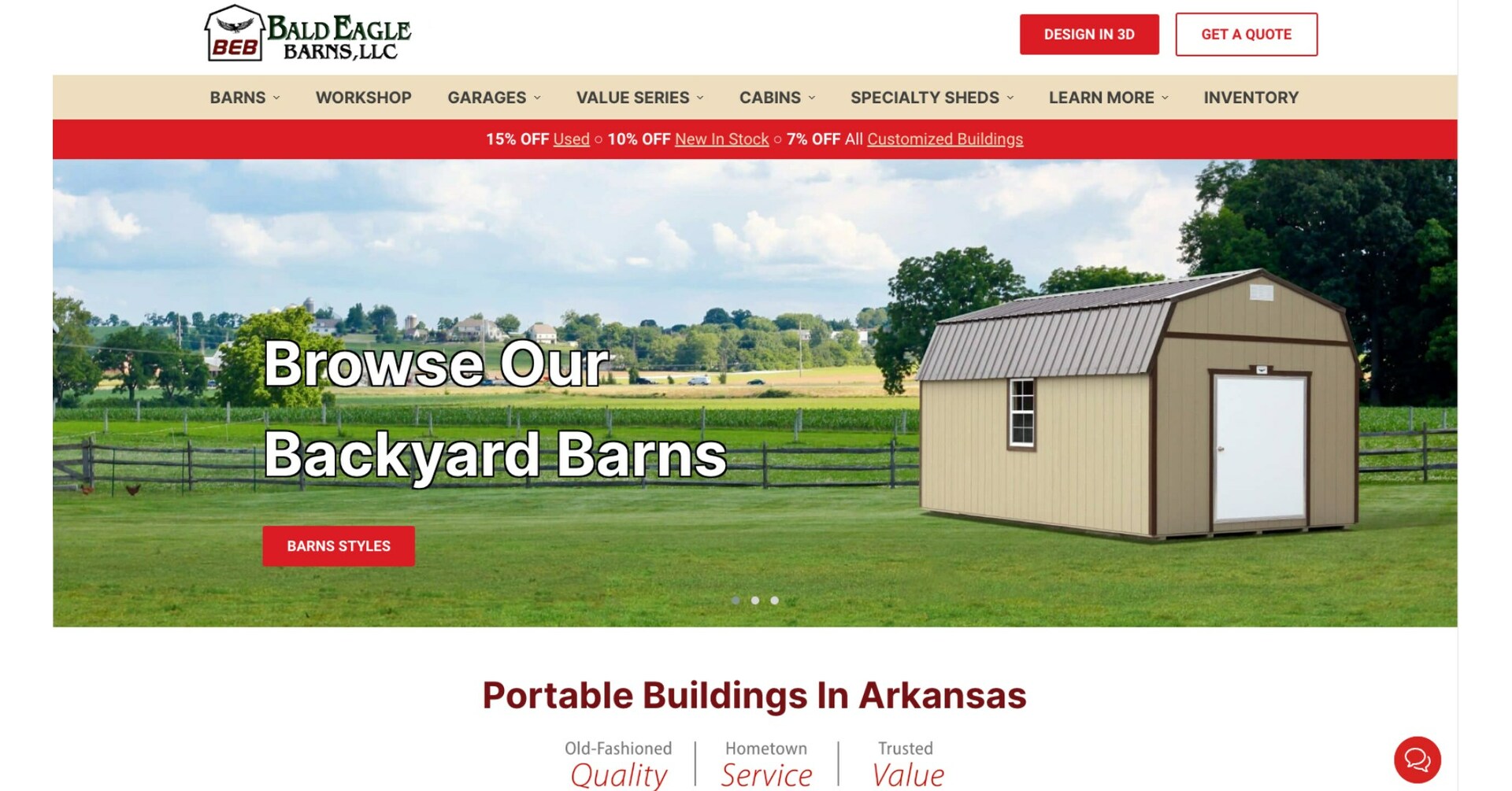 Bald Eagle Barns, LLC Unveils Brand New Website