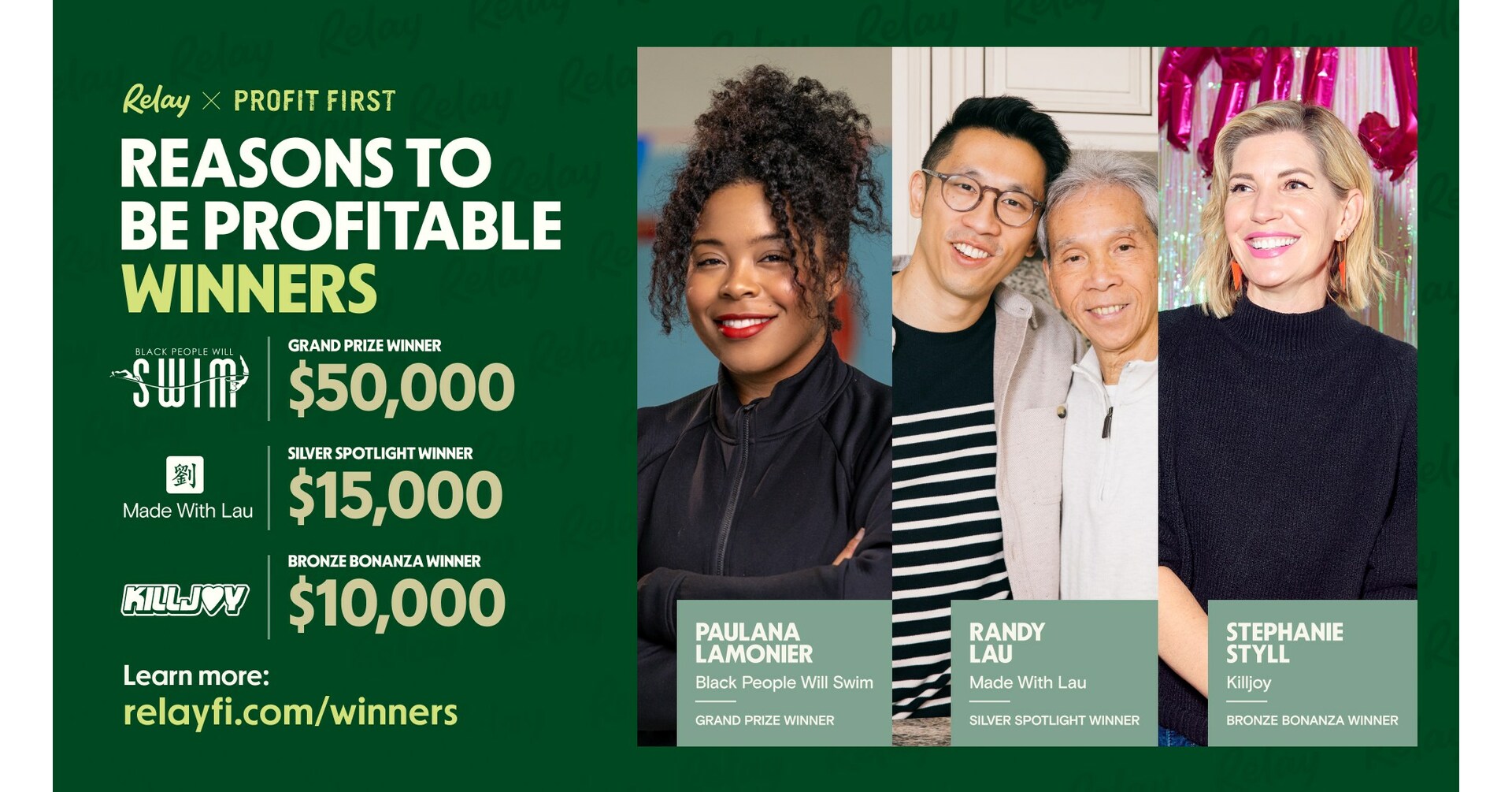 Relay announces grand prize winners in $100,000 Reasons To Be ...