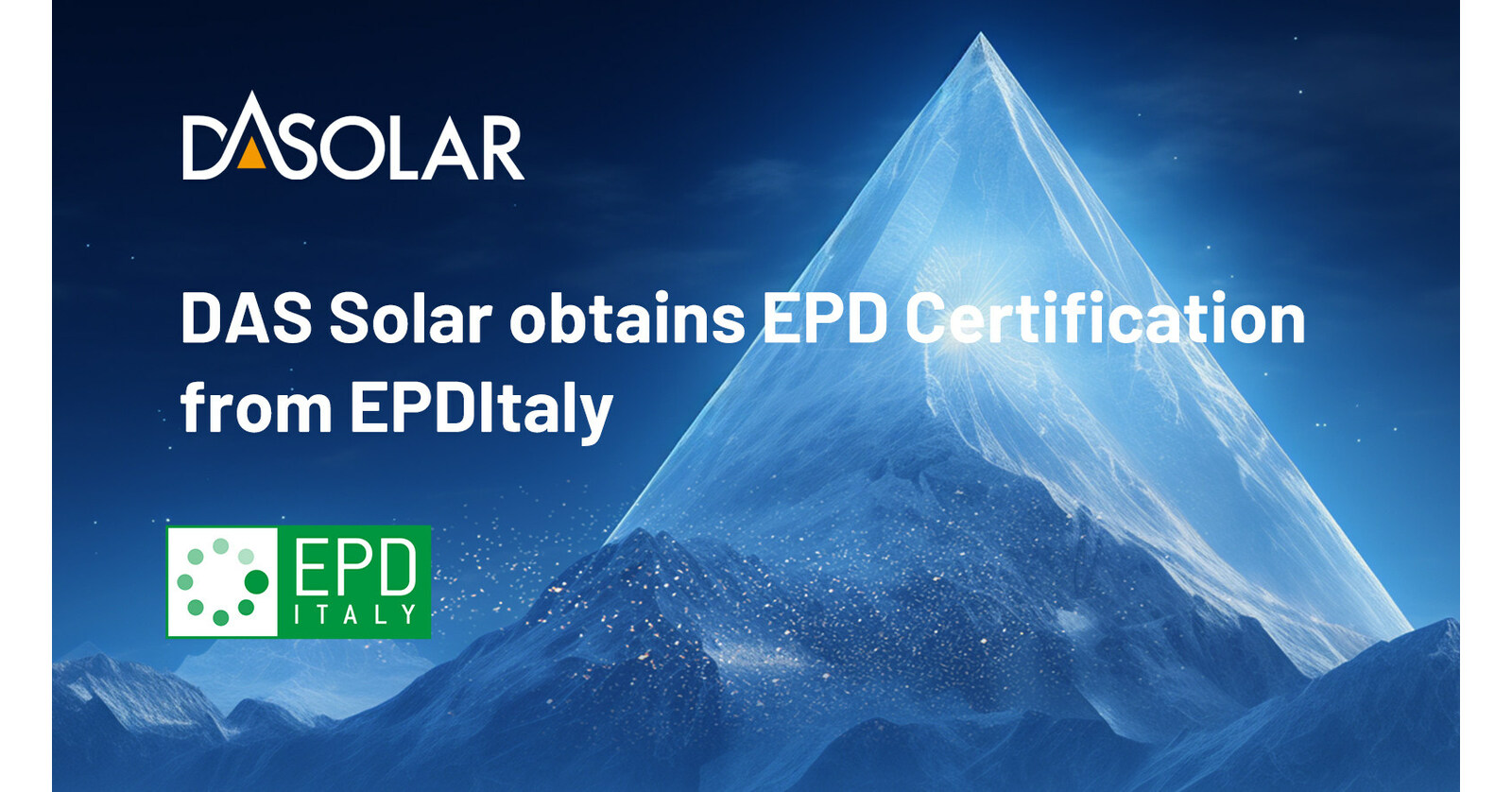 DAS Solar obtains EPD Certification from EPDItaly