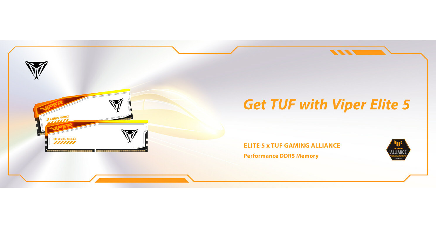 Viper Gaming Announces Viper Elite 5 TUF Gaming Alliance RGB DDR5