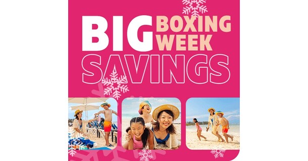 Holiday deals continue at Sunwing Vacations with Big Boxing Week Savings event featuring three ...