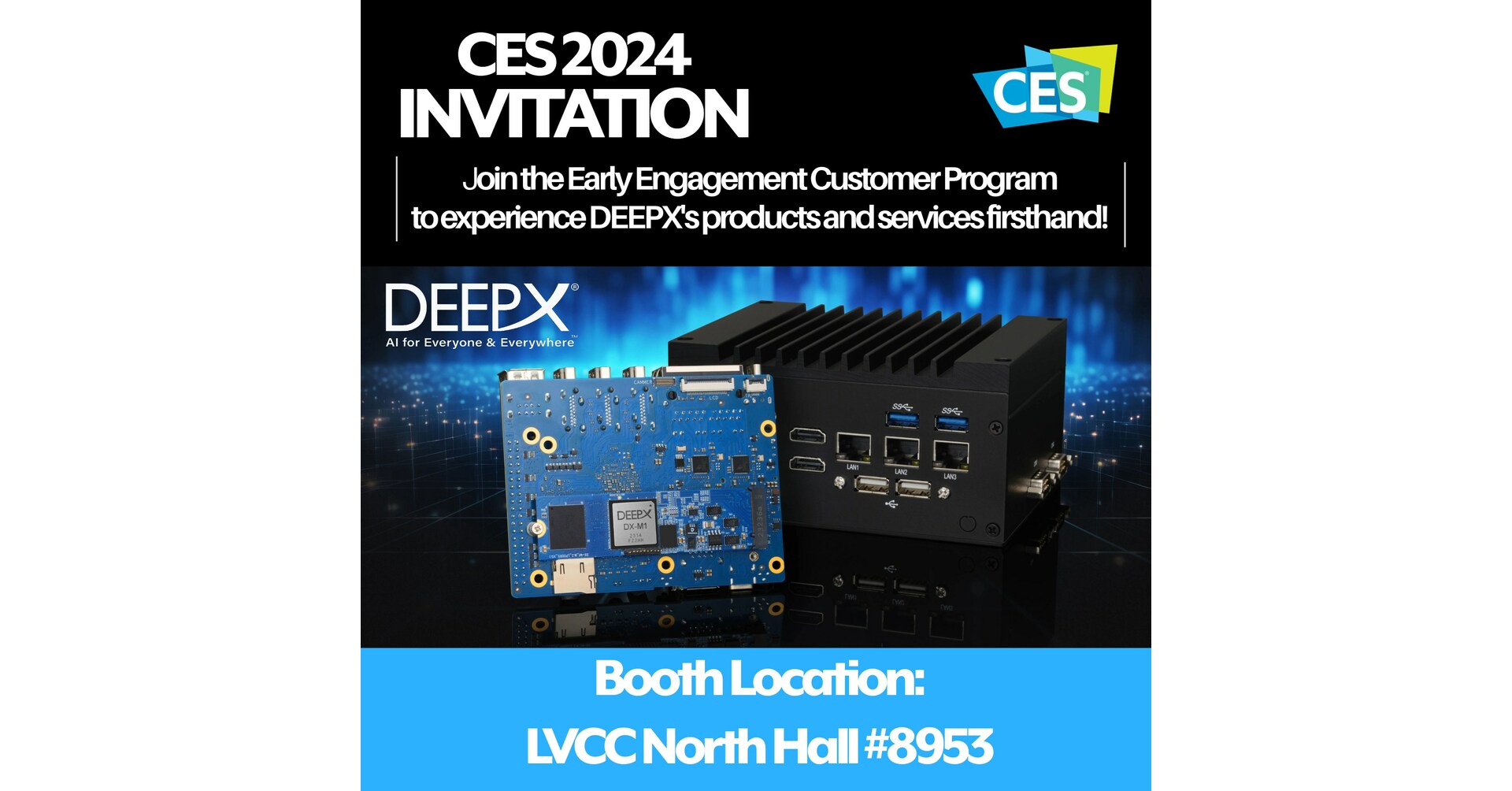 DEEPX's DX-M1 Chip Recognized at CES 2024 as Leading AI of Things Solution