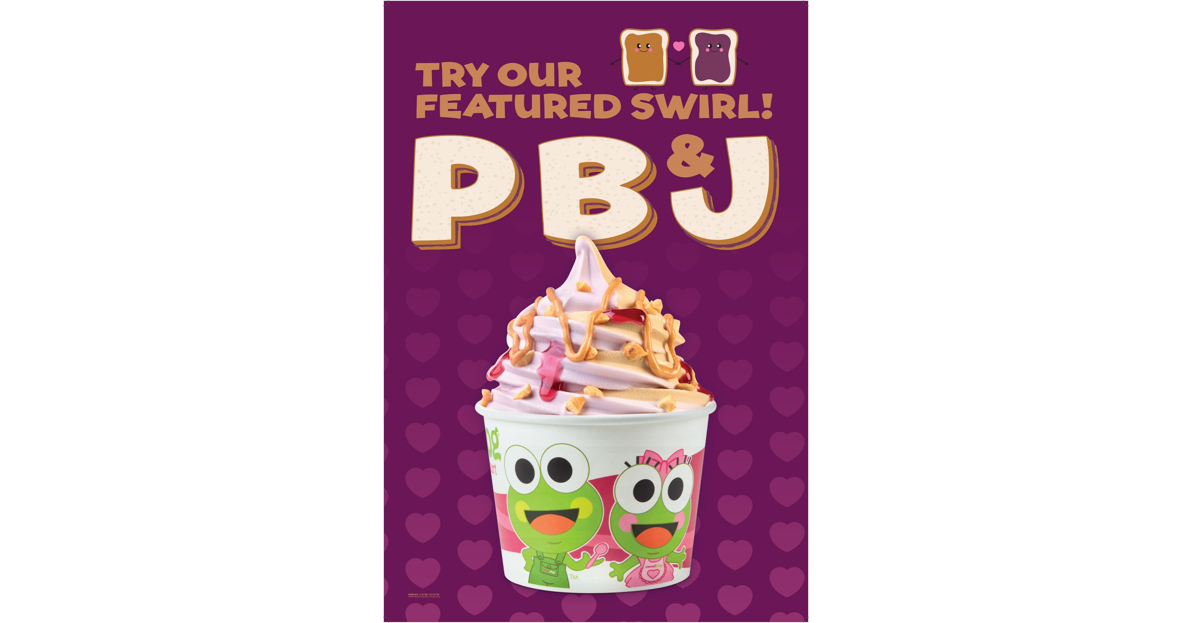 sweetFrog Embraces the New Year with a timeless PB&J Swirl