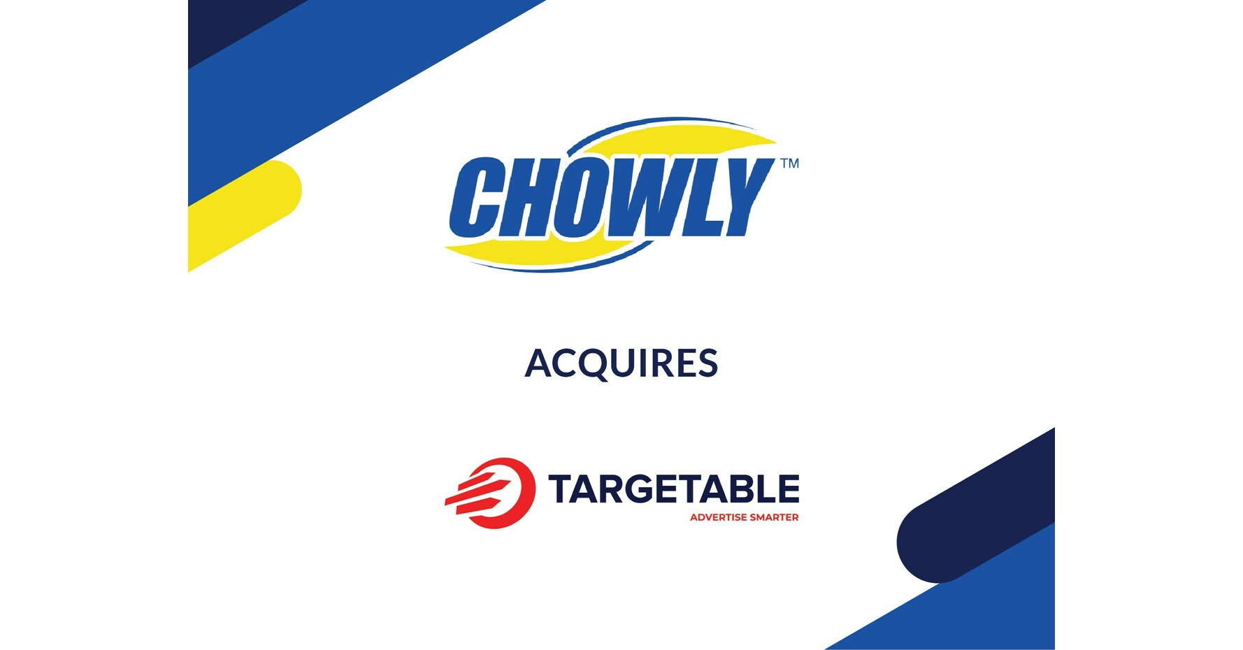 Chowly Announces Acquisition of Targetable to Help Increase Demand for ...