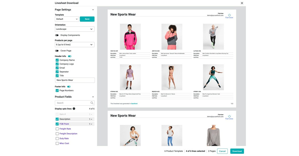Surefront Releases Wholesale Industry's Best Line Sheet Generator
