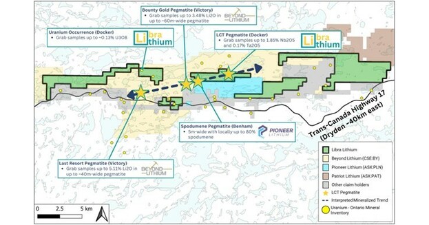 LIBRA LITHIUM OPTIONS DOCKER PROJECT IN AN EMERGING LITHIUM PEGMATITE FIELD