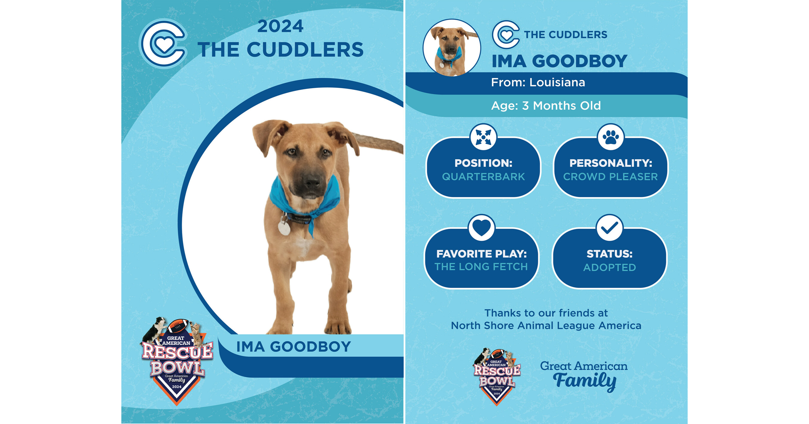 GREAT AMERICAN FAMILY PRESENTS 'GREAT AMERICAN RESCUE BOWL,' STARRING ...