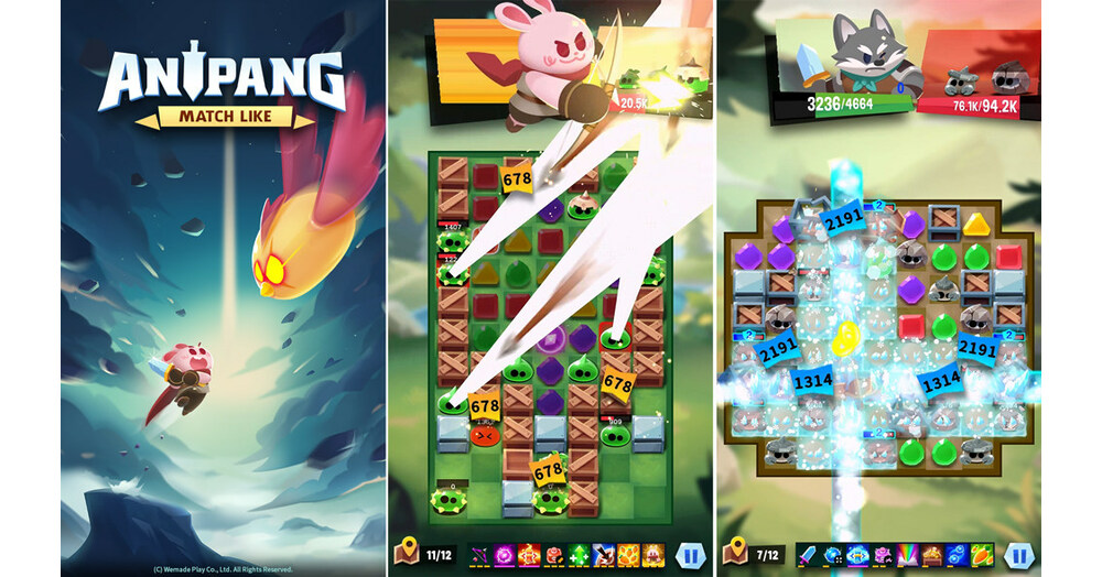 Wemade Play新作《Anipang Matchlike》事前預約正式開跑