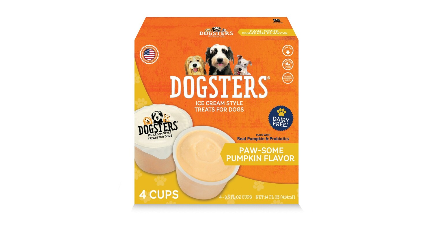 Dogsters Launches New Pumpkin Flavored Ice Cream Style Treat for Dogs