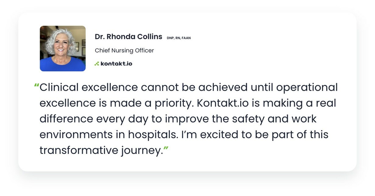 Renowned Nurse Leader, Dr. Rhonda Collins, Joins Kontakt.io as Chief ...