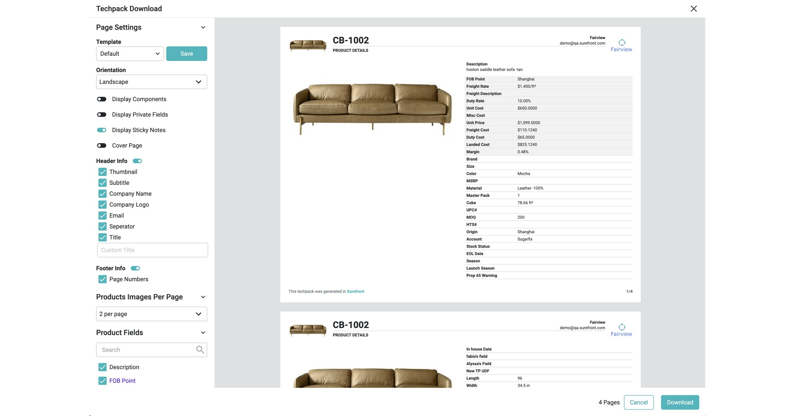 Surefront Releases a New PLM + PIM Feature - Tech Pack Builder - to ...