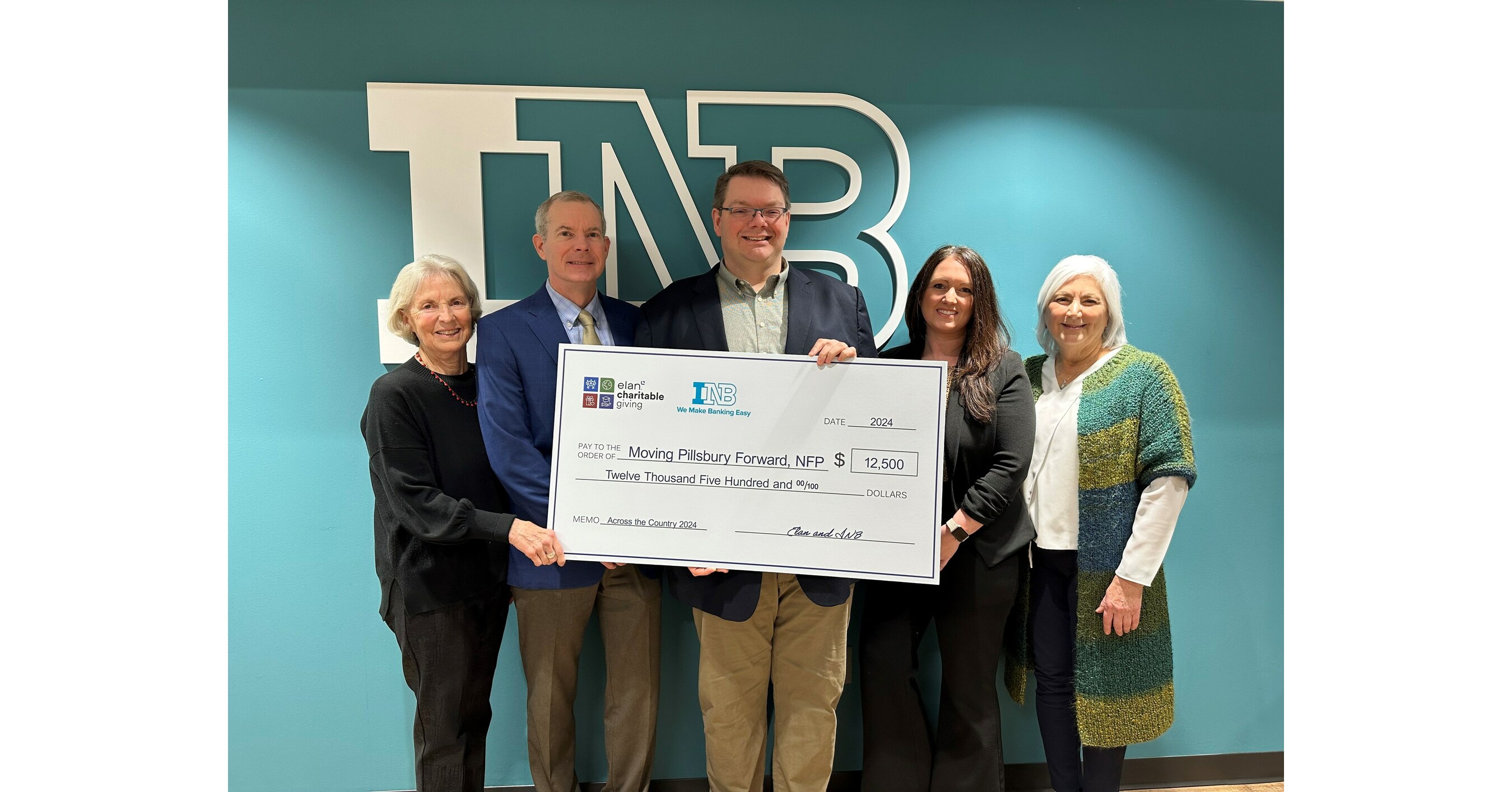 INB Facilitates $12,500 Donation to Moving Pillsbury Forward