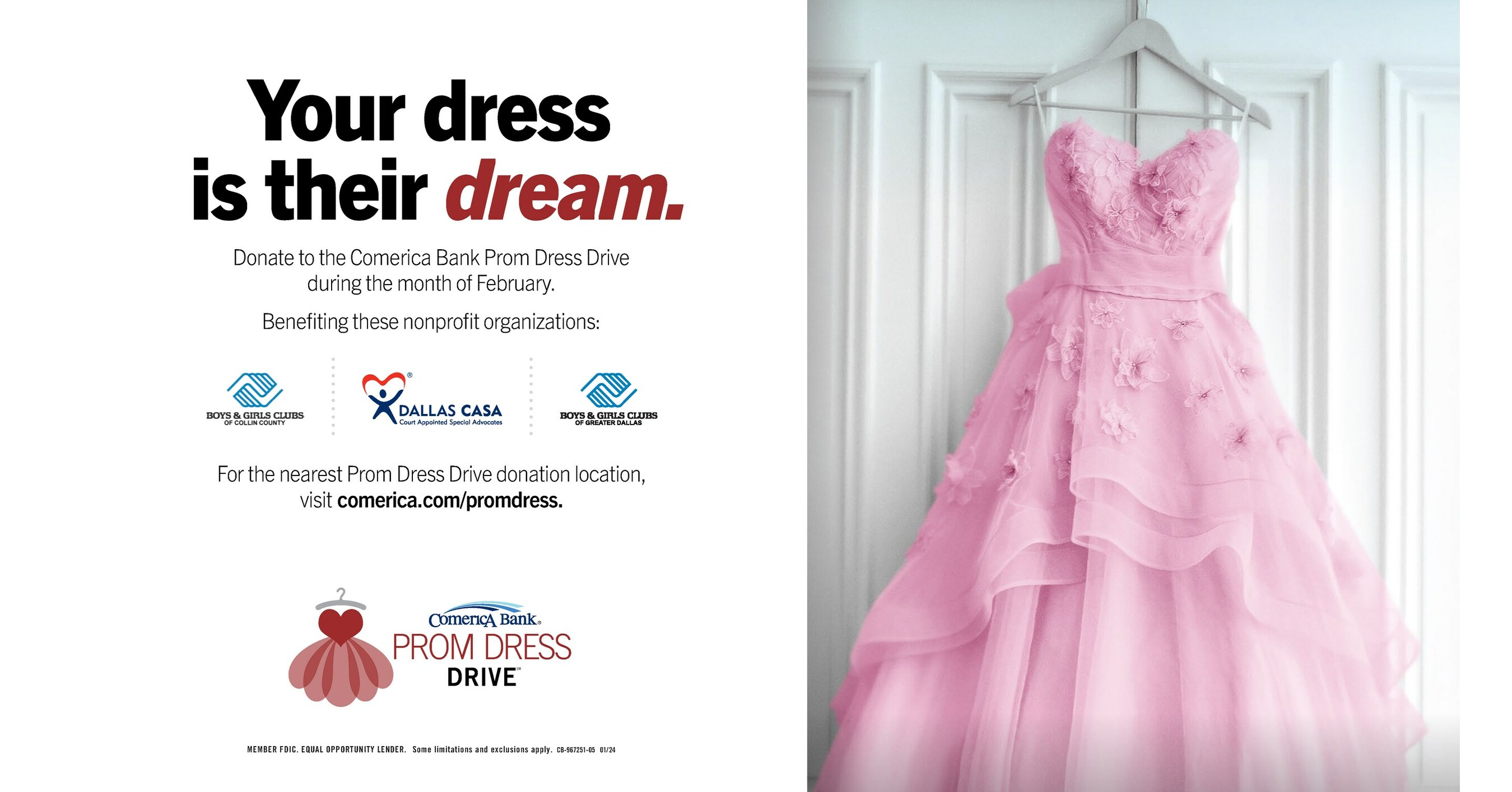 Comerica Bank's North Texas Prom Dress Drive Returns in February