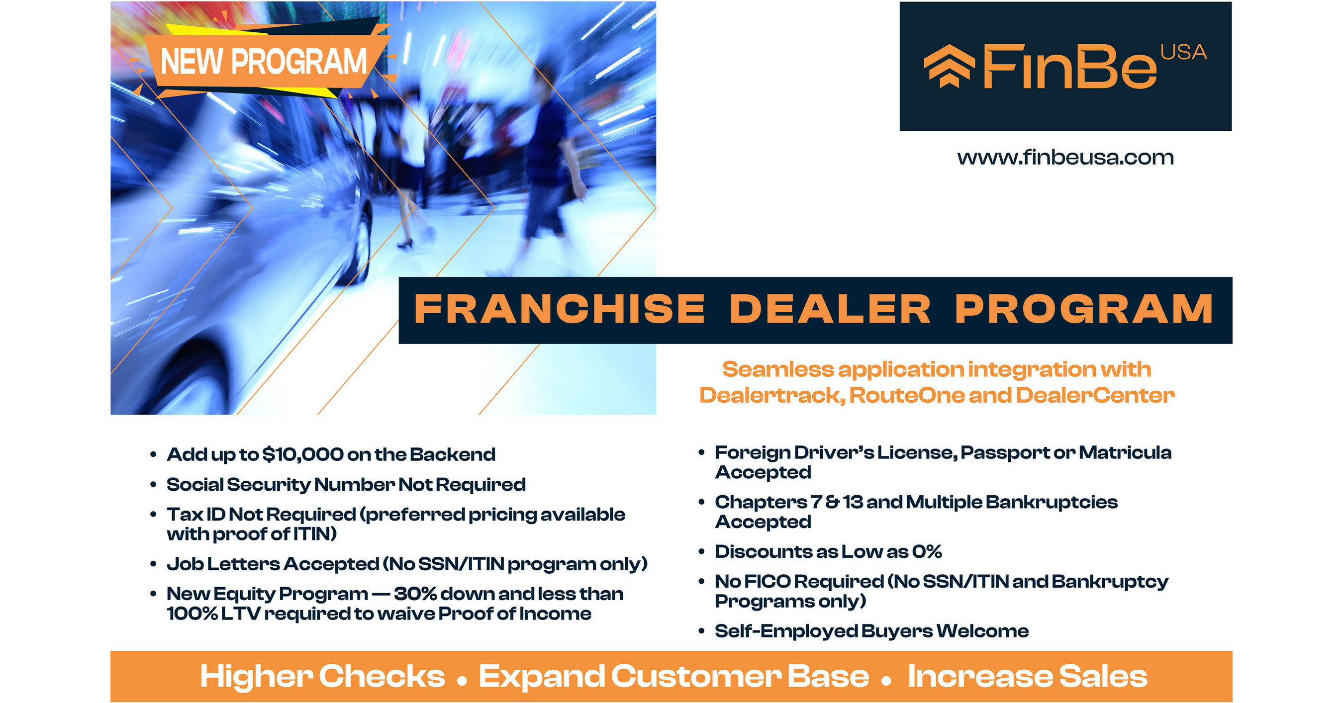 Introducing FinBe USA's New Auto Loan Program for Franchise Dealers