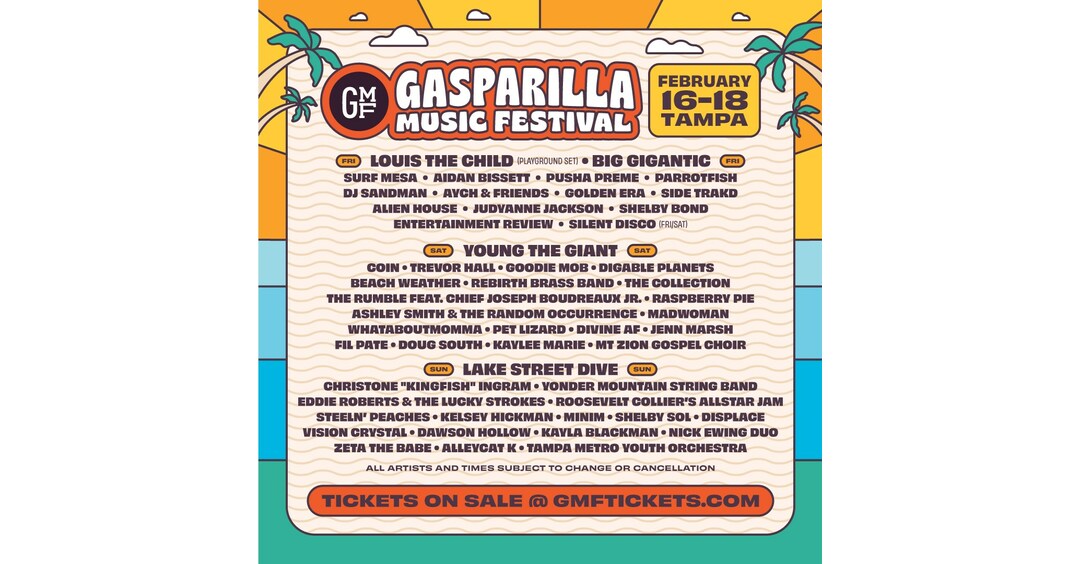 Tampa's Gasparilla Music Fest Releases Schedule and Set Times