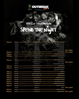 TEEZO TOUCHDOWN'S RECENTLY ANNOUNCED HEADLINE WORLD TOUR, SPEND THE ...