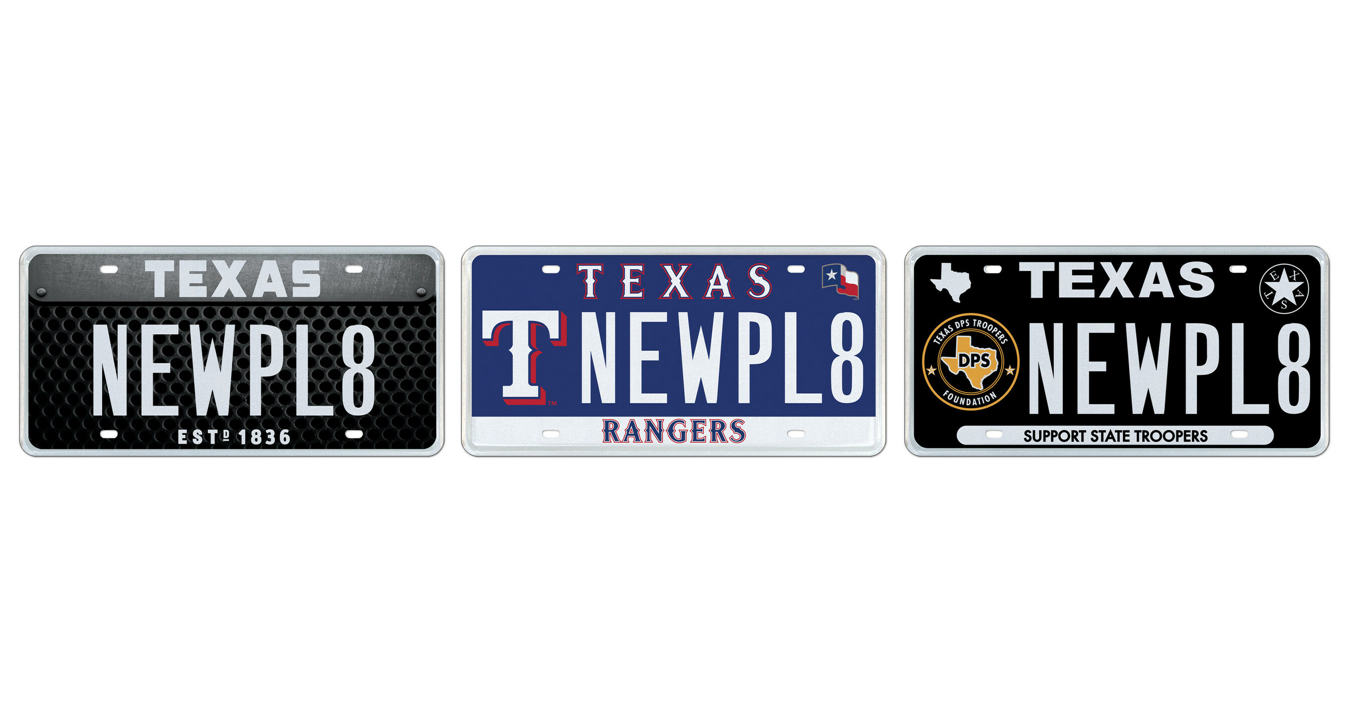 My Plates launches three new specialty plate designs for Texans to enjoy
