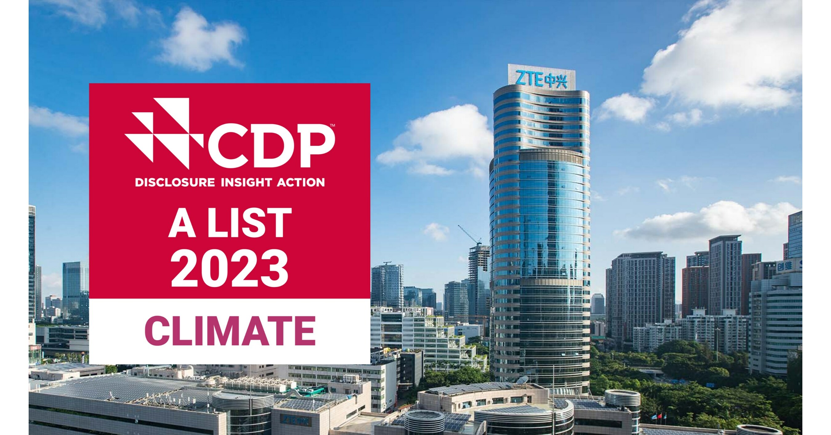 ZTE makes CDP 'A List' for its leading climate action