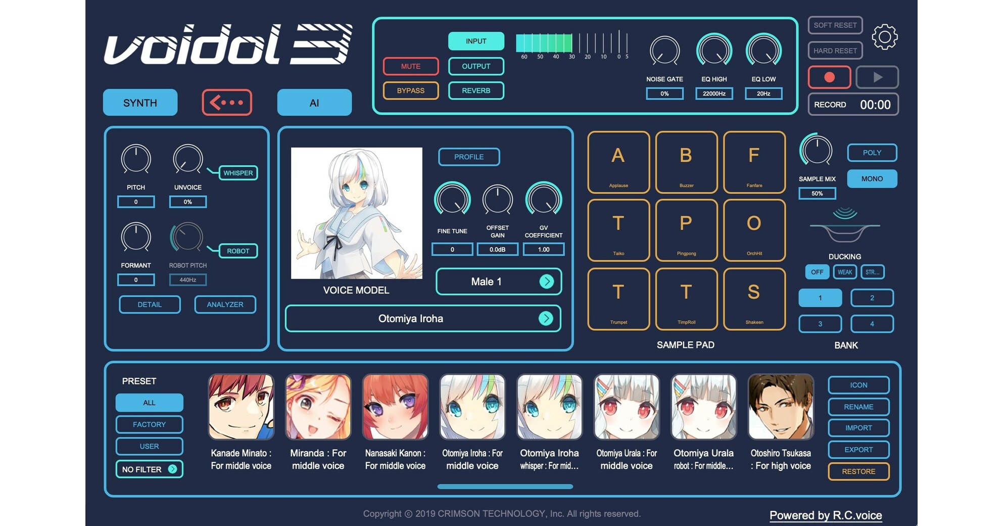 Crimson Technology Unveils Cutting-Edge Voice Transformation Software "Voidol3"