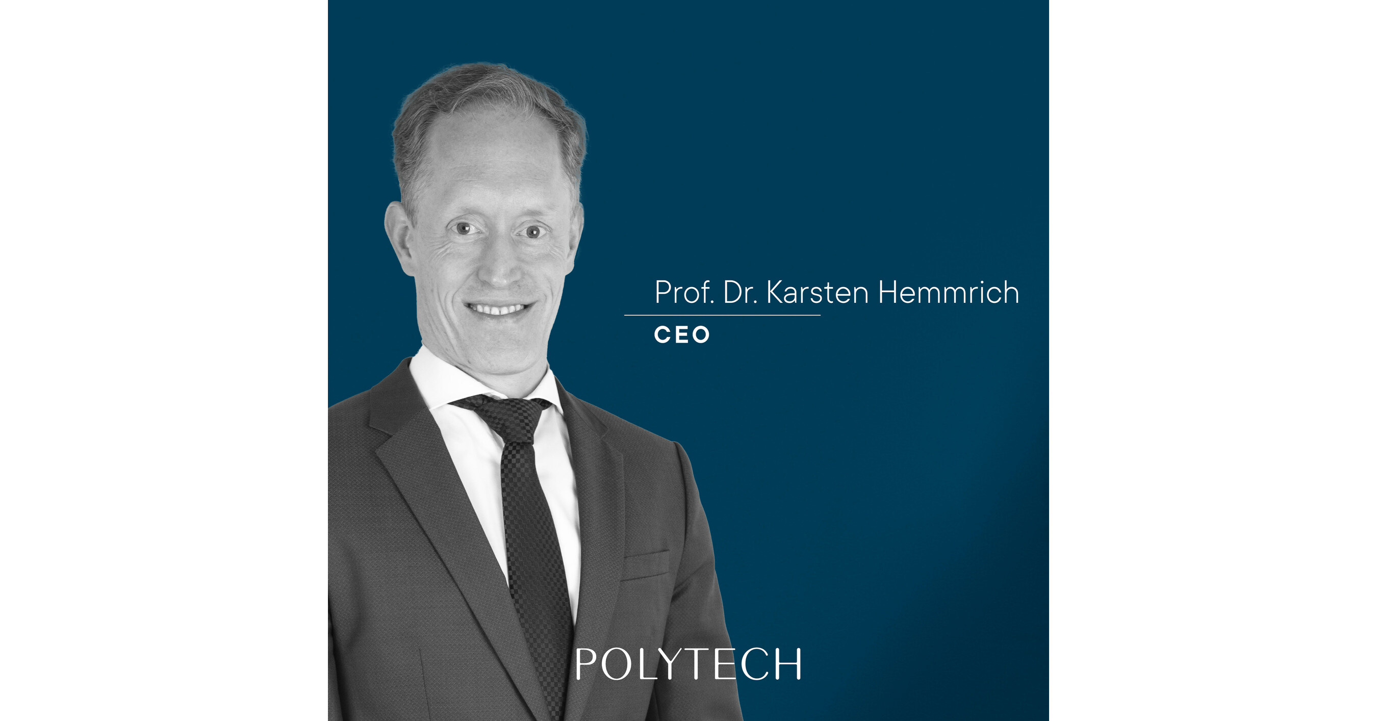 Prof. Dr. Karsten Hemmrich Appointed as CEO of POLYTECH Health & Aesthetics