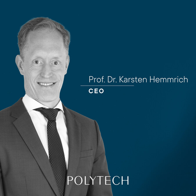 Prof. Dr. Karsten Hemmrich Appointed as CEO of POLYTECH Heal