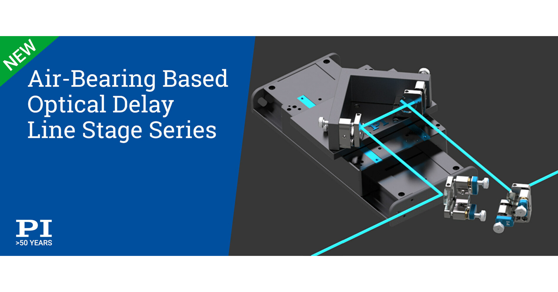 New Optical Delay Line Stage Series, Based on Air Bearings, Released by PI
