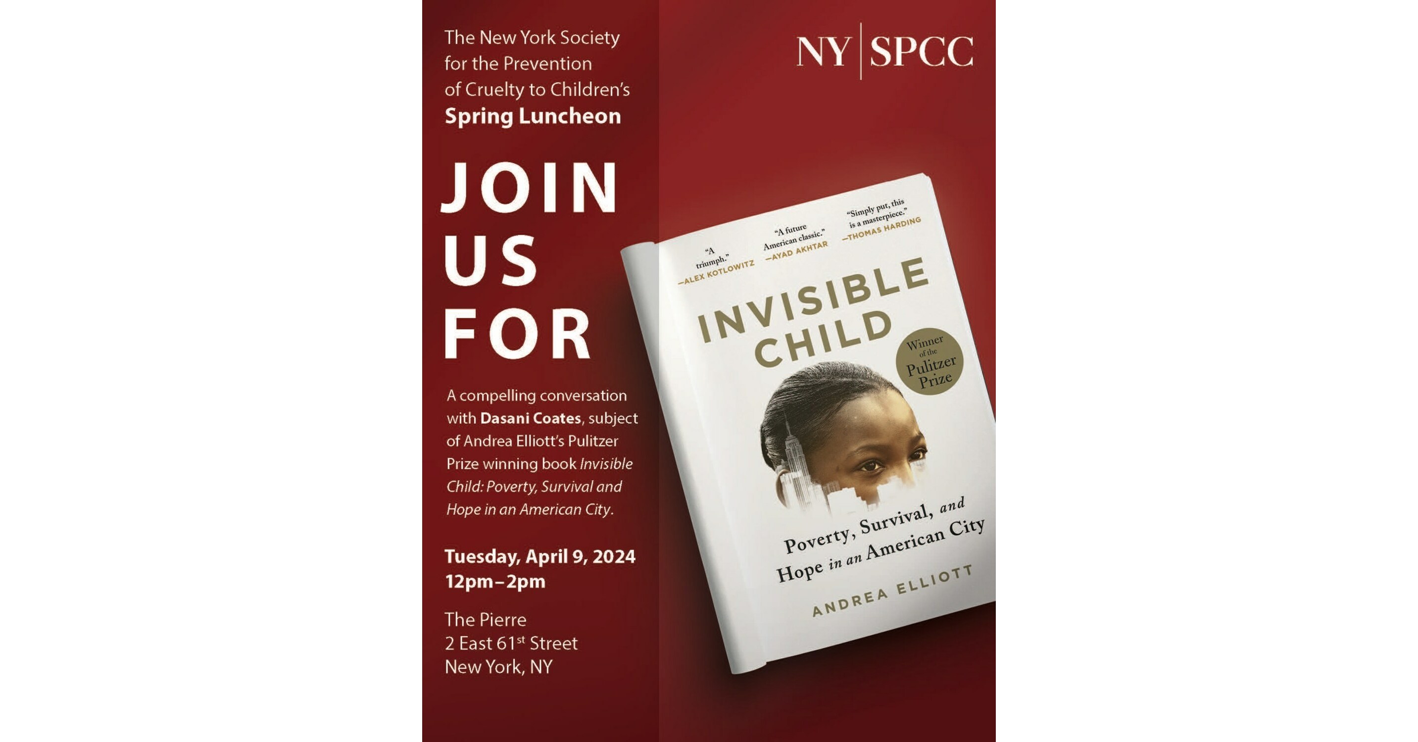 Dasani Coates featured at the New York Society for the Prevention of ...