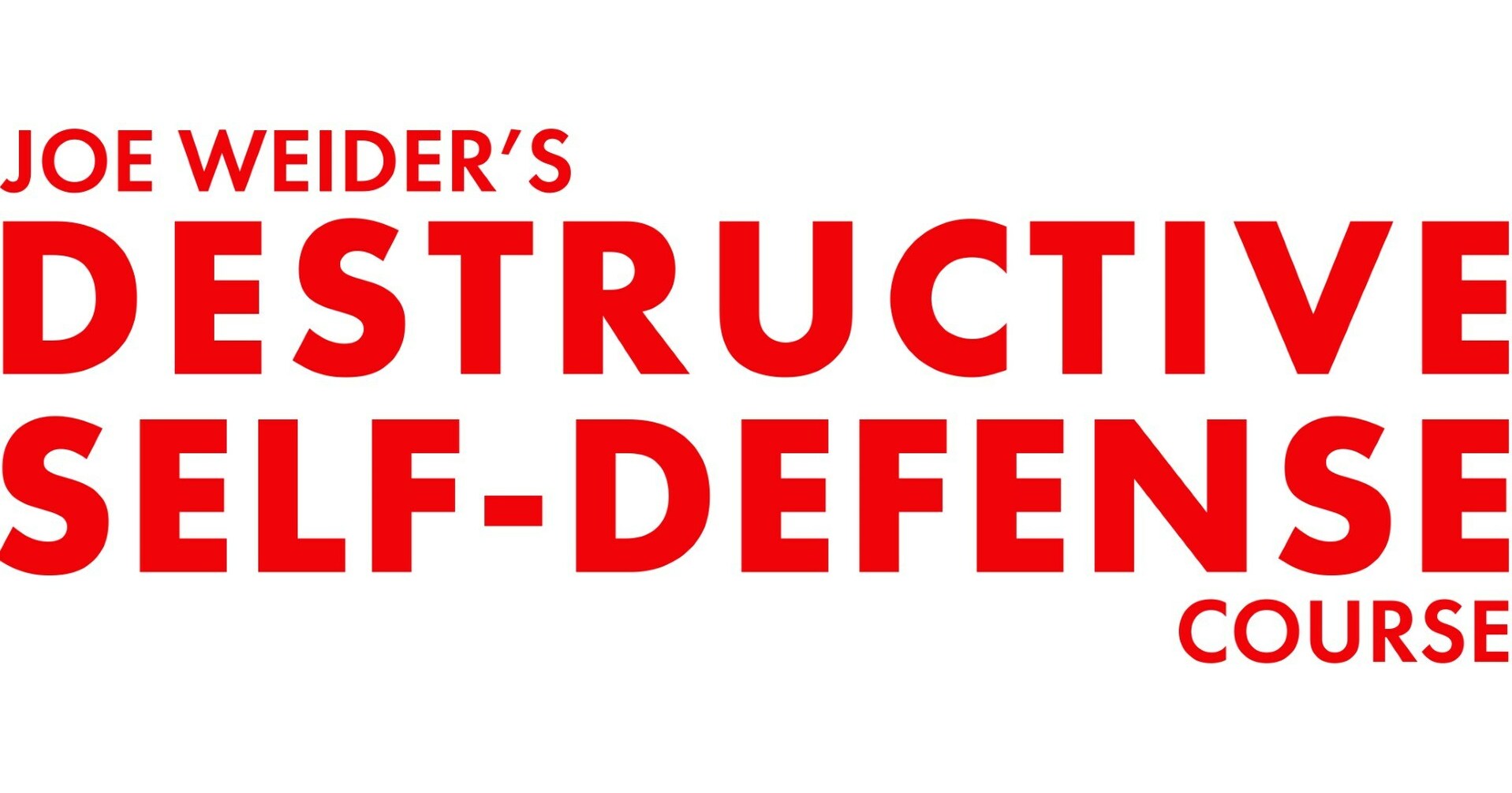 Iconic Self-Defense Classic 'Destructive Self-Defense Course' by Joe ...