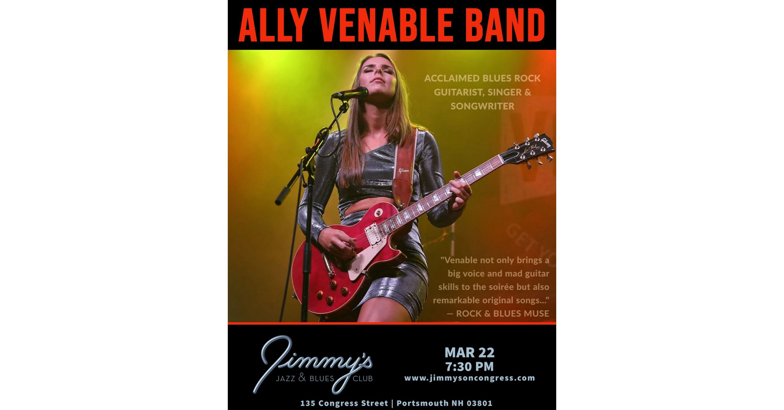 Jimmy's Jazz & Blues Club Features Acclaimed Blues-Rock Guitarist ...