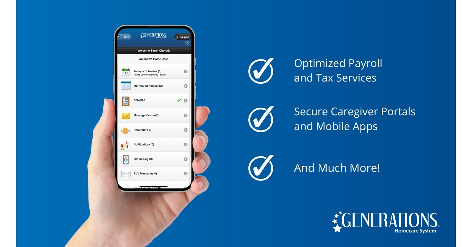 Generations Homecare System Introduces PayPLUS Interface