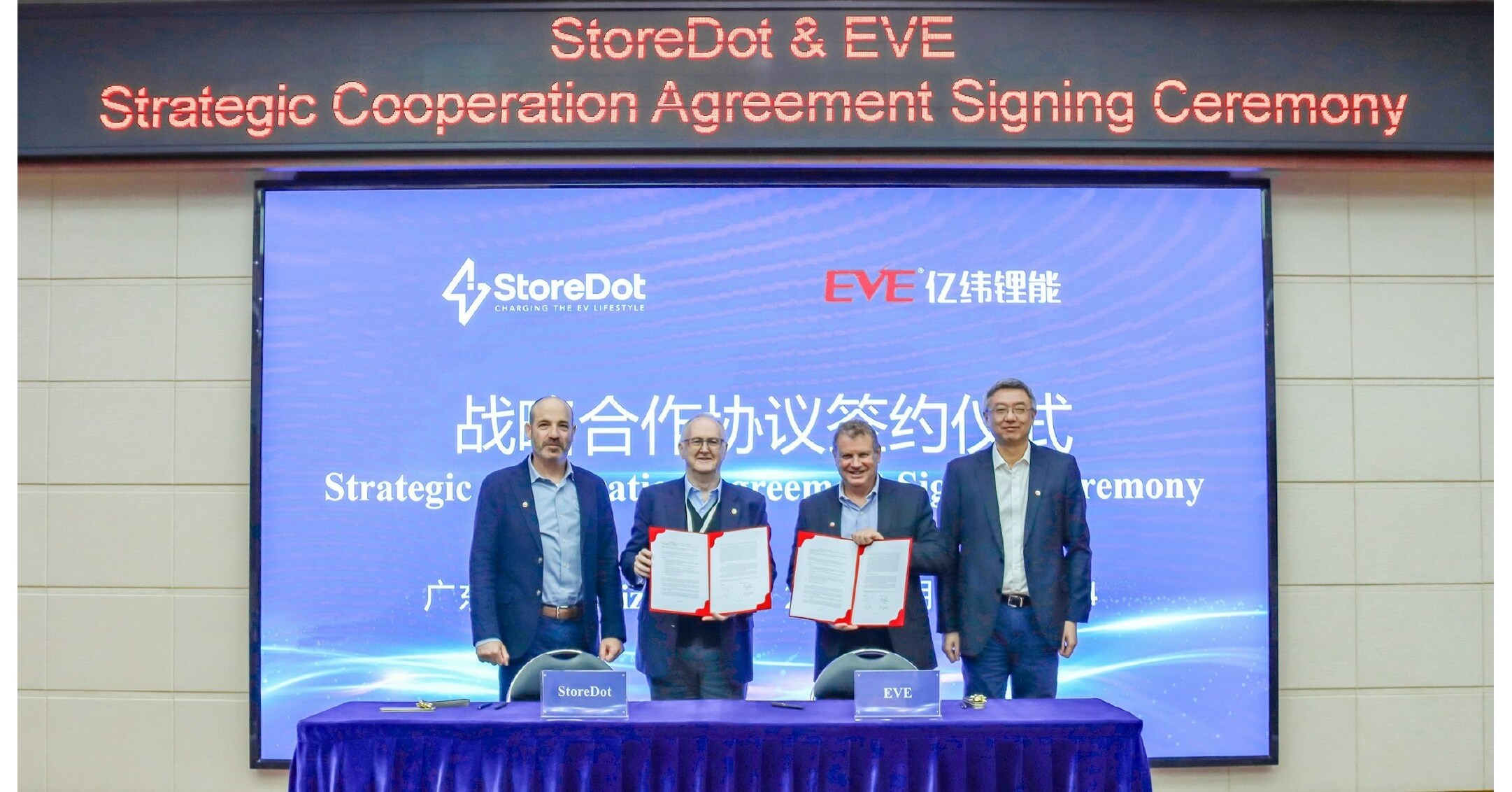 STOREDOT SIGNS STRATEGIC MANUFACTURING AGREEMENT WITH EVE ENERGY ...