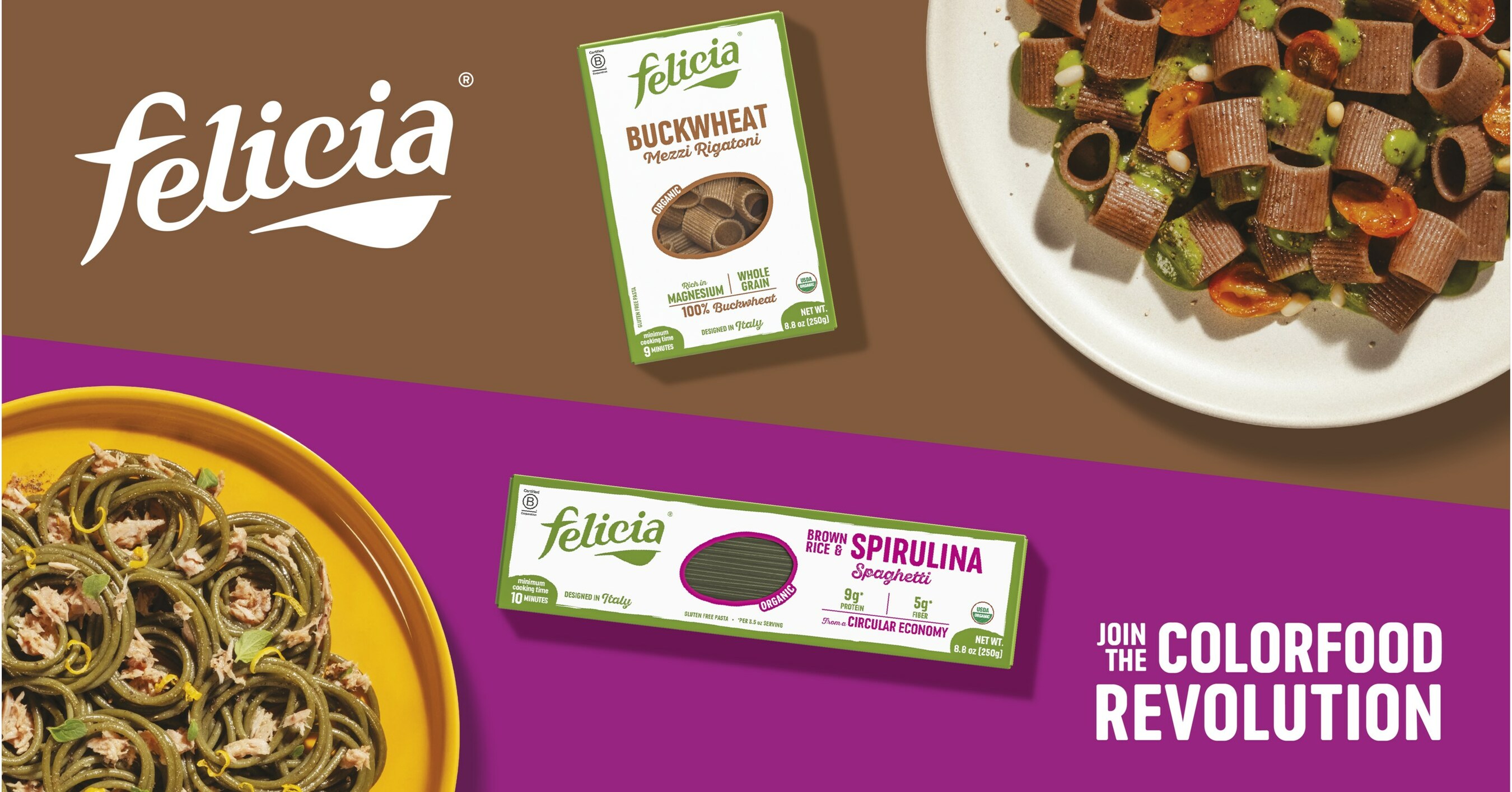 Felicia Debuts Spirulina Spaghetti, Buckwheat Rigatoni and Other ...