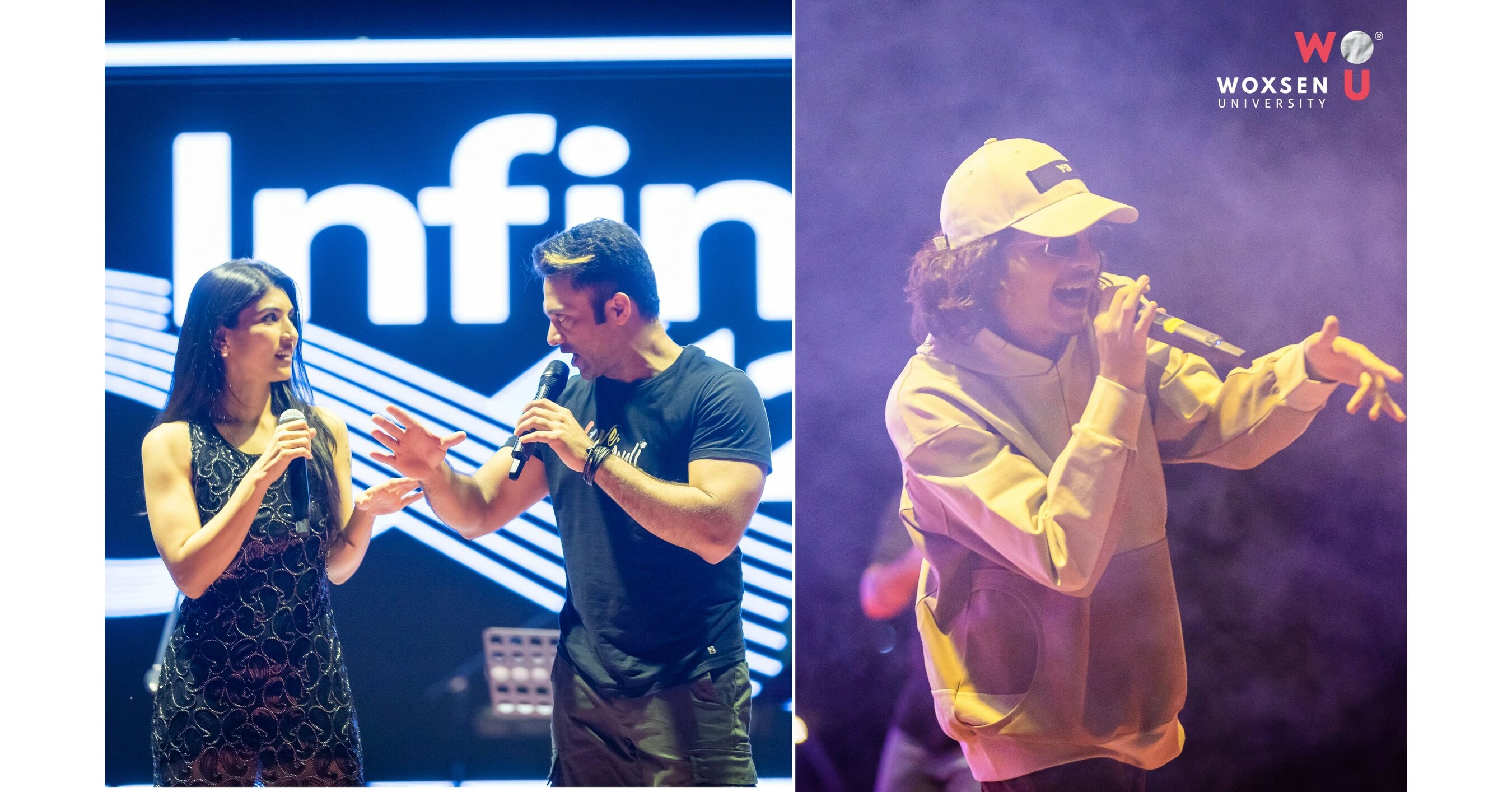 Kayden Sharma, Navdeep P, Deccan Project Band, at Woxsen University's ...