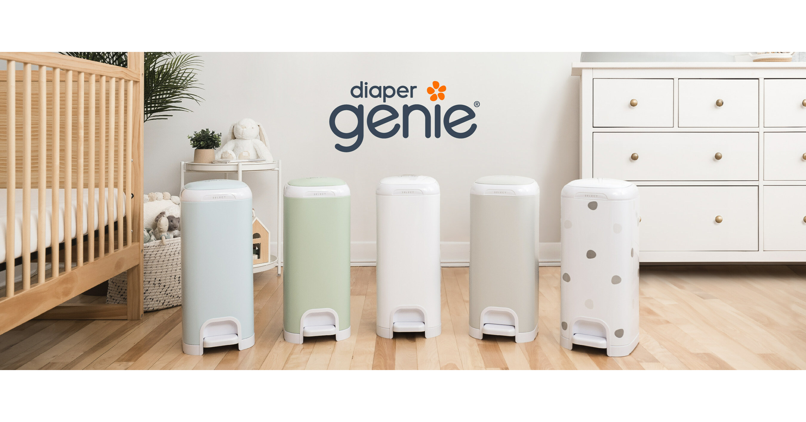 Diaper Genie® Select: A Sleek & Modern Diaper Pail Featuring Innovative ...