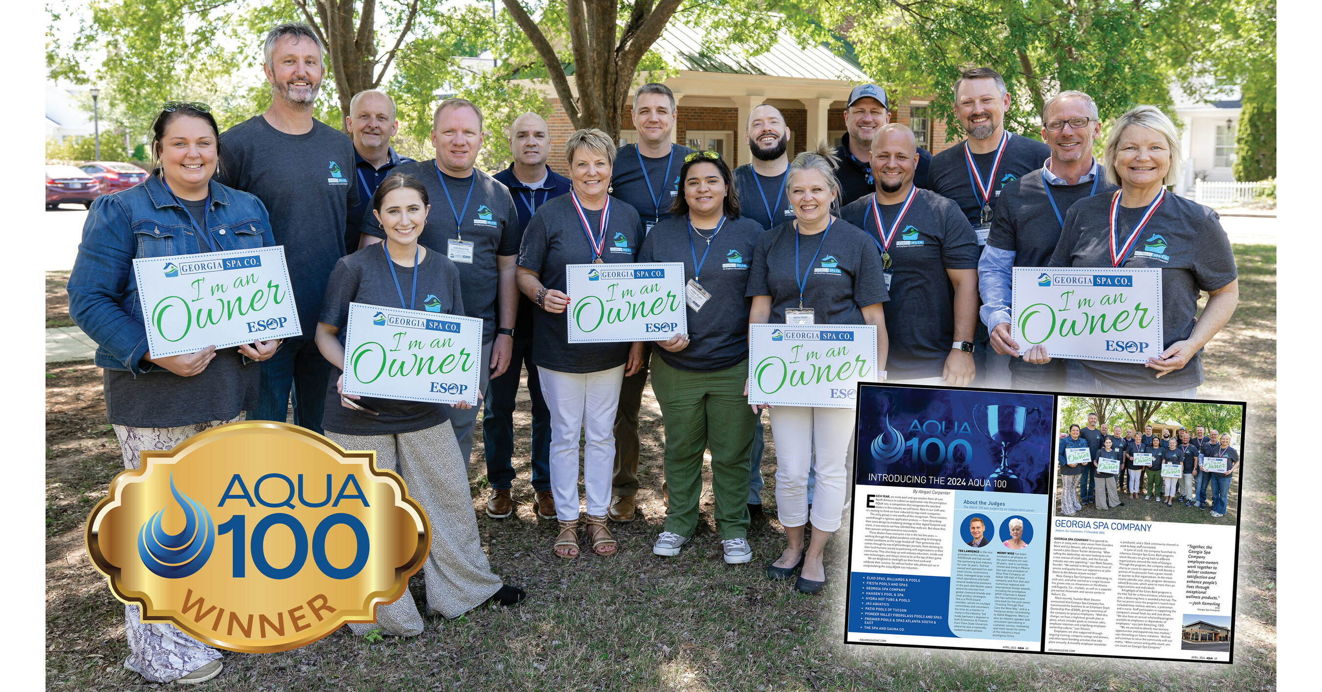 Georgia Spa Company Inducted into AQUA 100 by Aqua Magazine