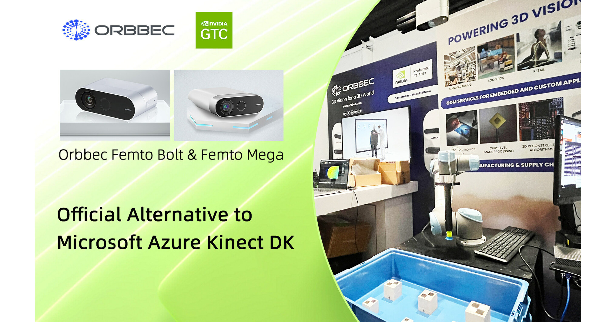 Orbbec Showcases Microsoft Azure Kinect DK Replacement at NVIDIA GTC 2024