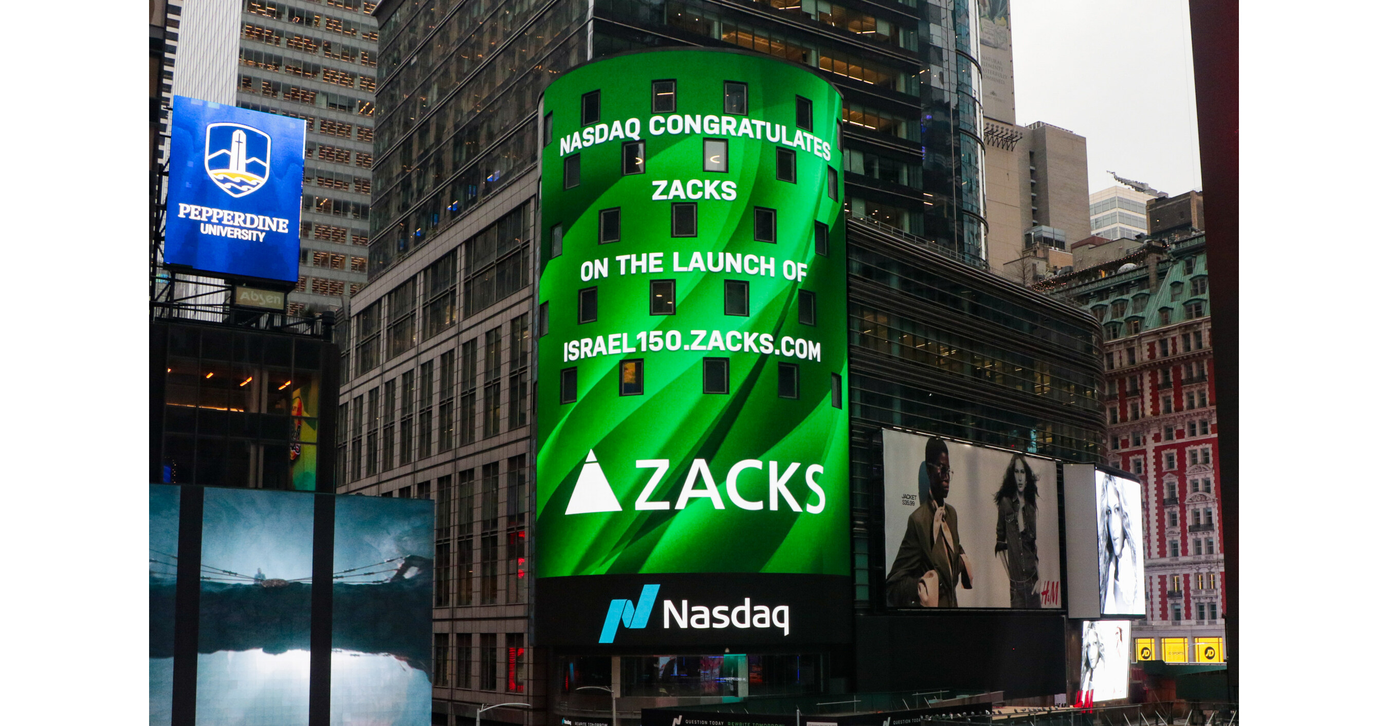 Nasdaq Applauds the Launch of Zacks Israel 150 Platform