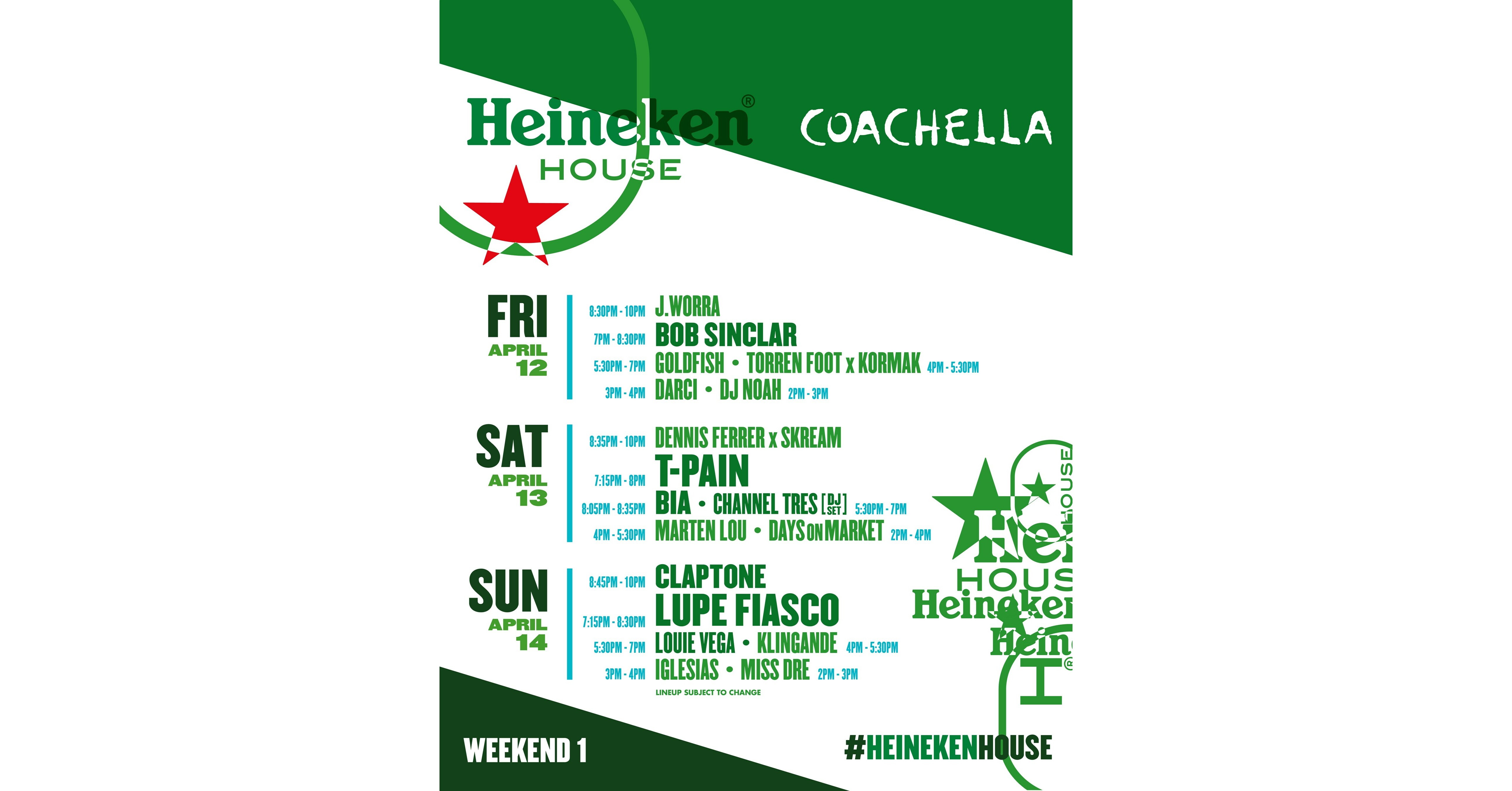 T-Pain & Fat Joe to Headline Heineken® House Lineup at the Coachella ...