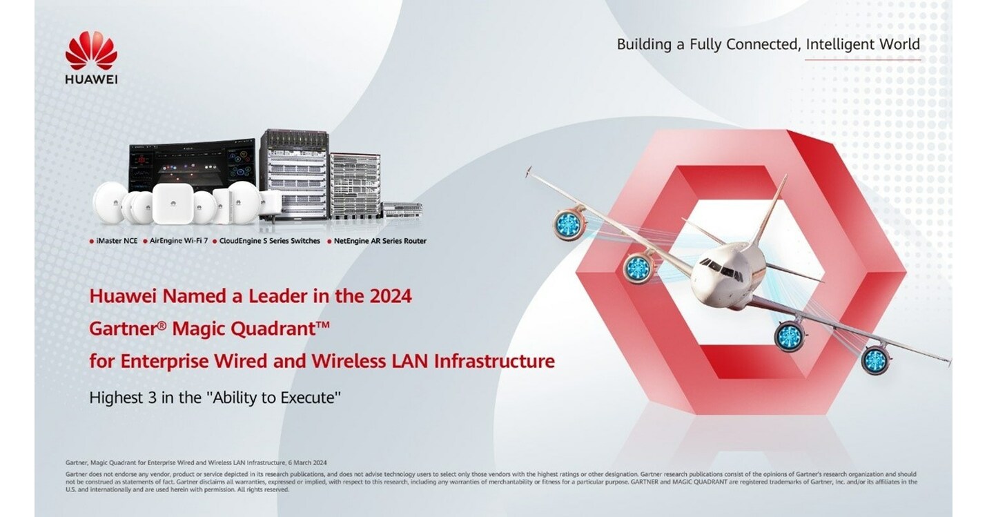 A Huawei foi nomeada líder no Quadrante Mágico da Gartner® de 2024 para ...