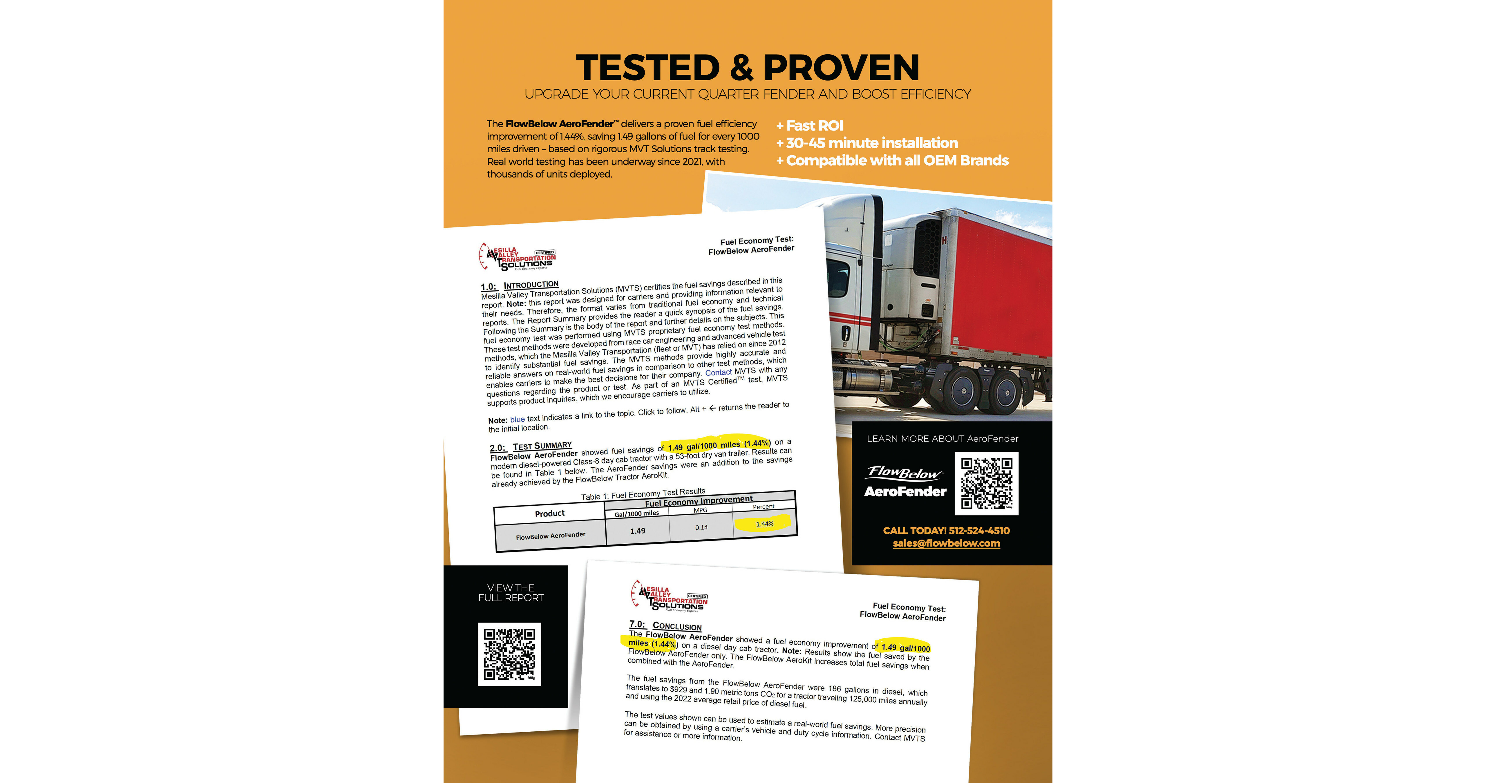 FlowBelow's New AeroFender Proven to Save Fleets 1.44 Percent in Fuel ...